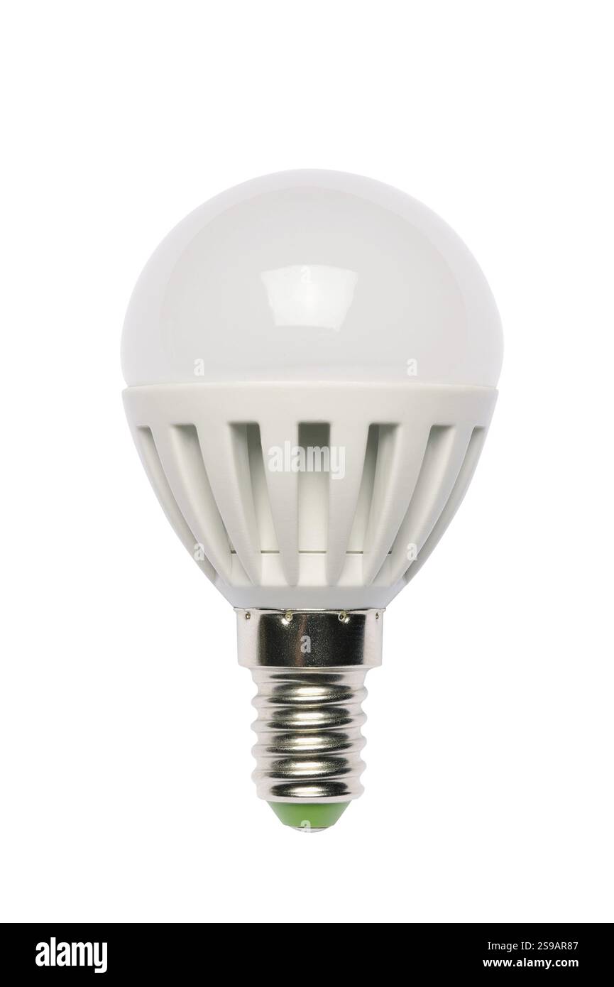 LED energy-saving bulb. Light emitting diode. Insulated object Stock ...