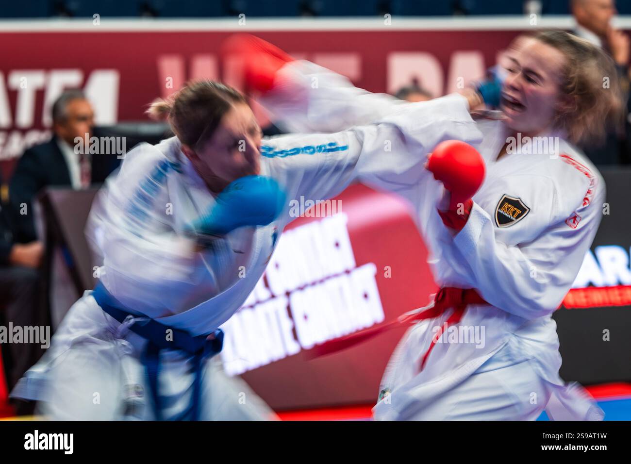 Alizee AGIER (FRA) and Lauren Salisbury (ENG) during the Paris Open ...