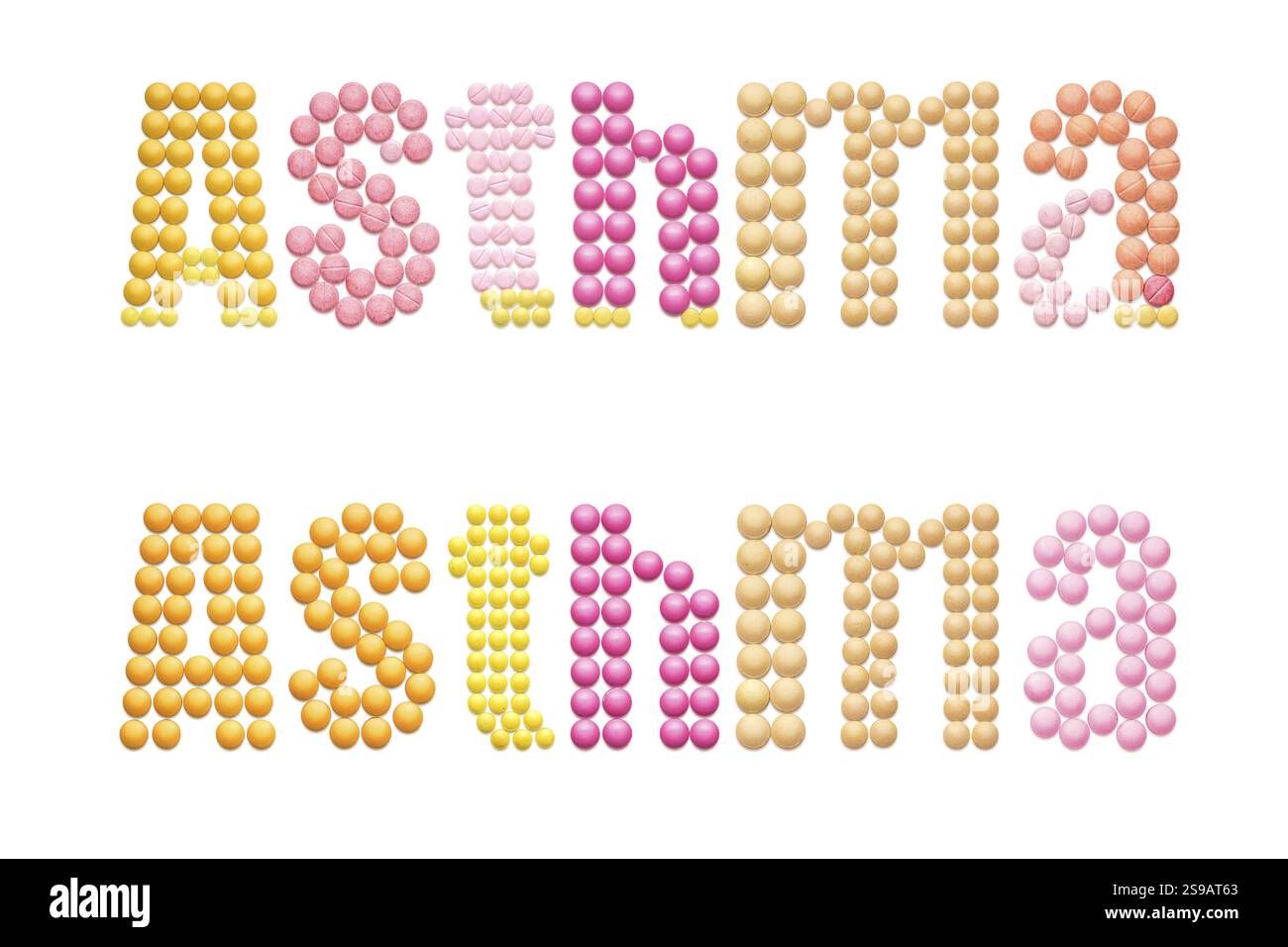 Asthma on healthcare concept Cut Out Stock Images & Pictures - Alamy