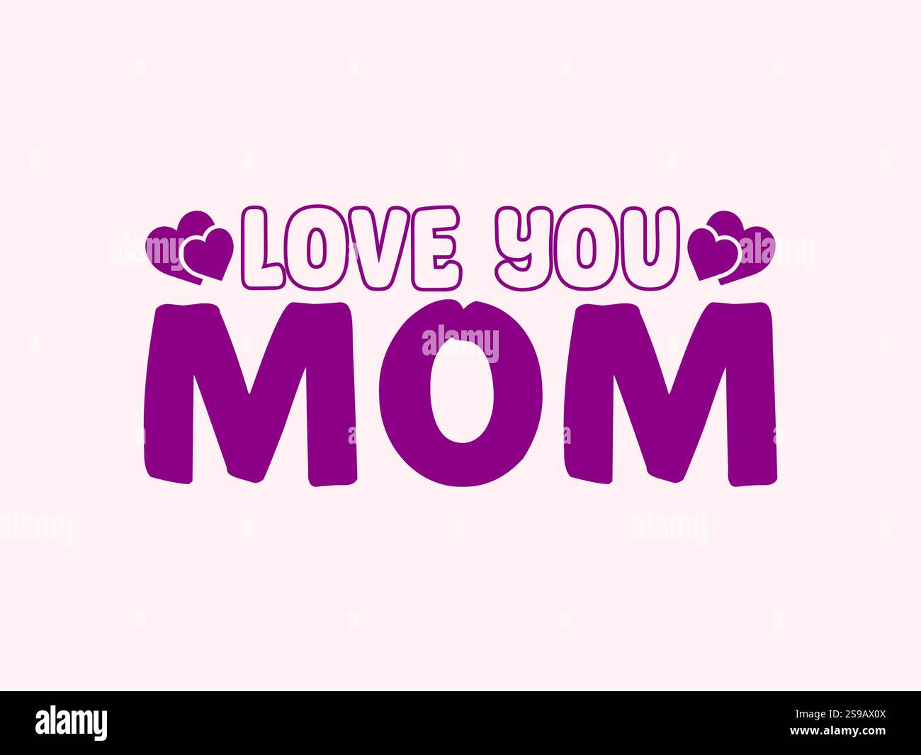 Love mom beautiful spring Stock Vector Images - Alamy