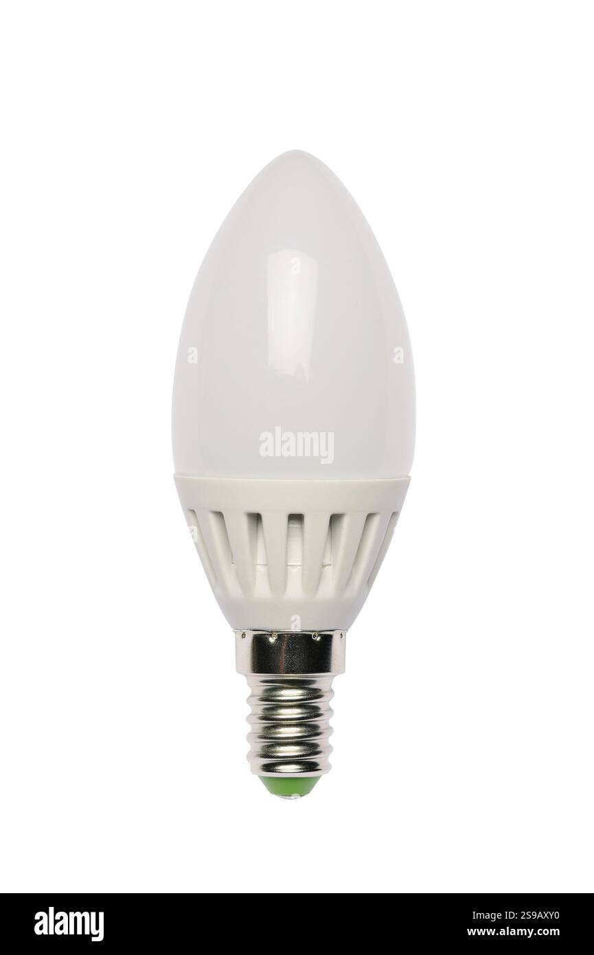 LED energy-saving bulb. Light emitting diode. Insulated object Stock ...