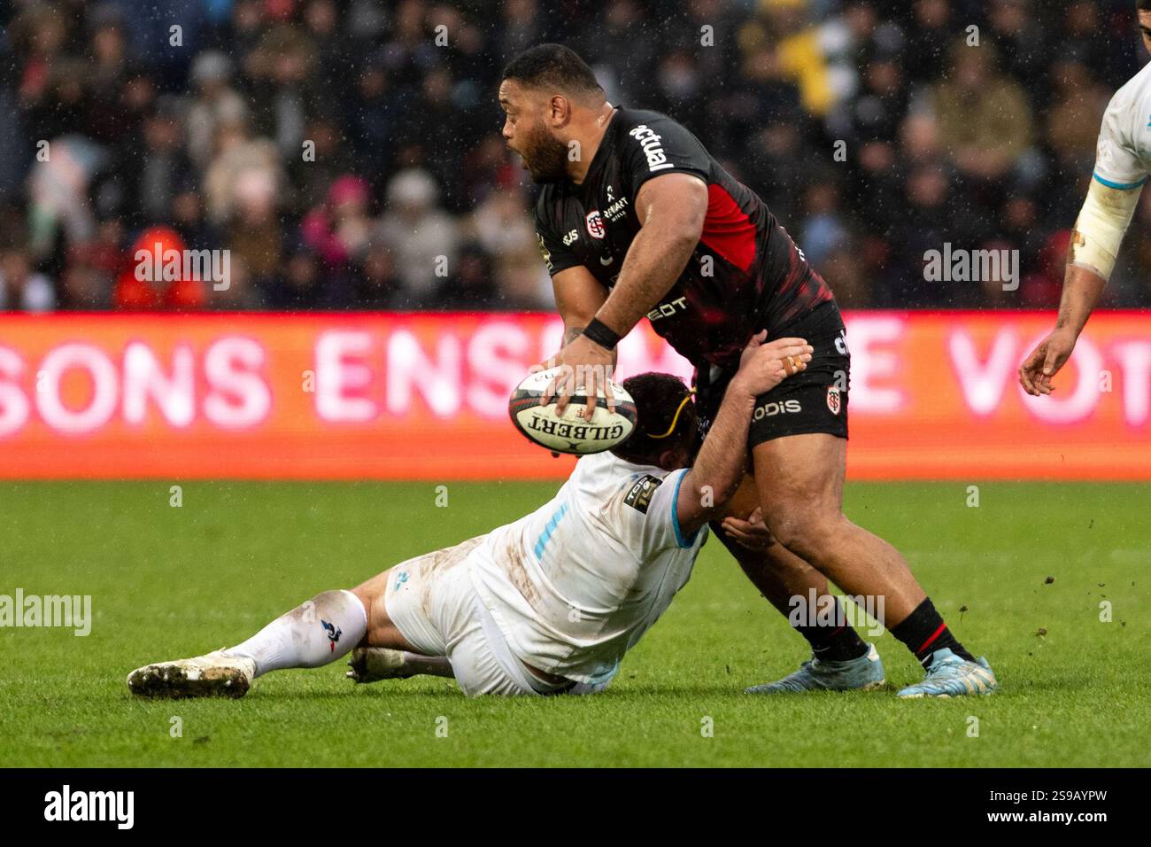 during the French championship Top 14 rugby union match between Stade ...