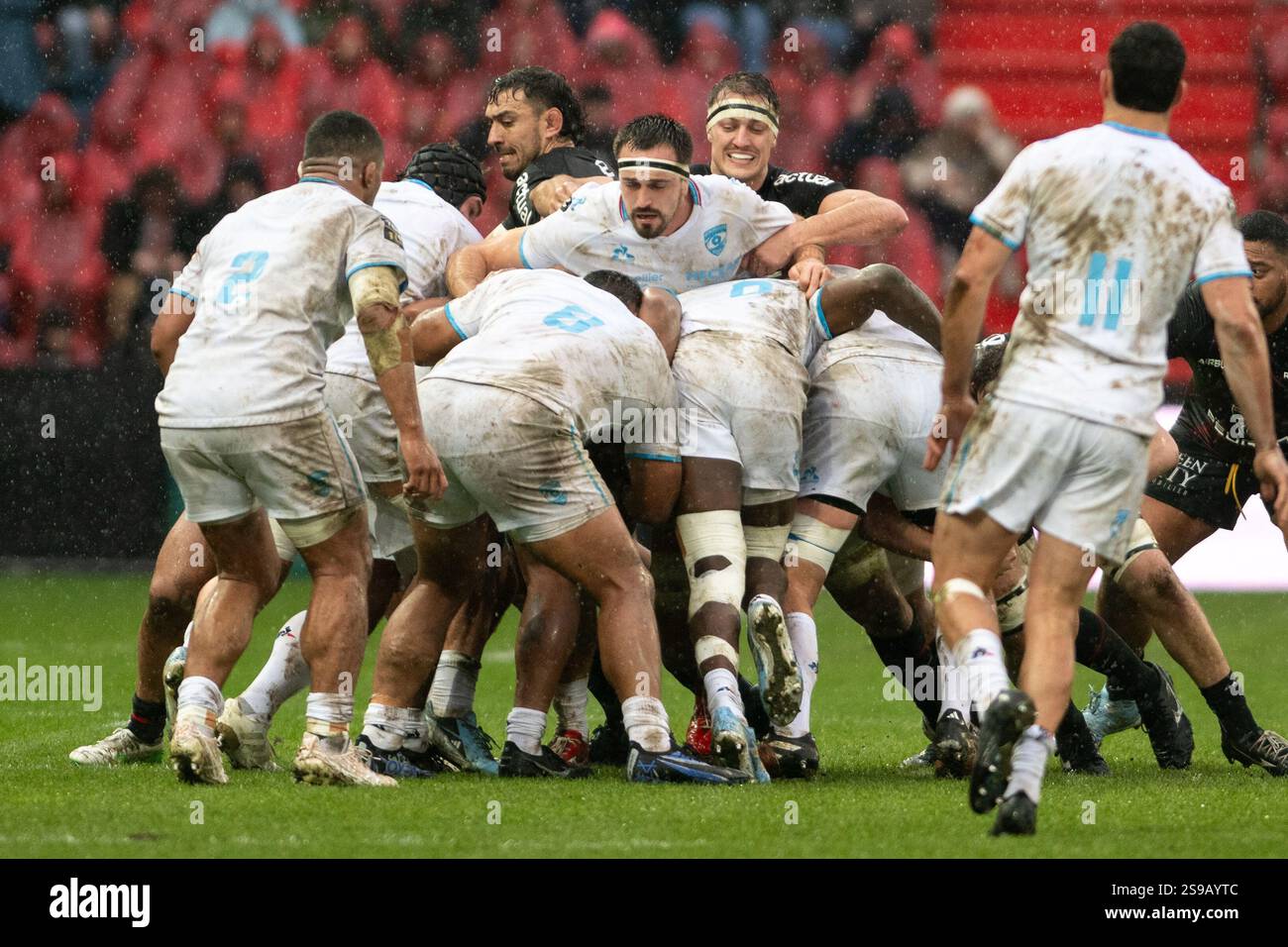during the French championship Top 14 rugby union match between Stade ...