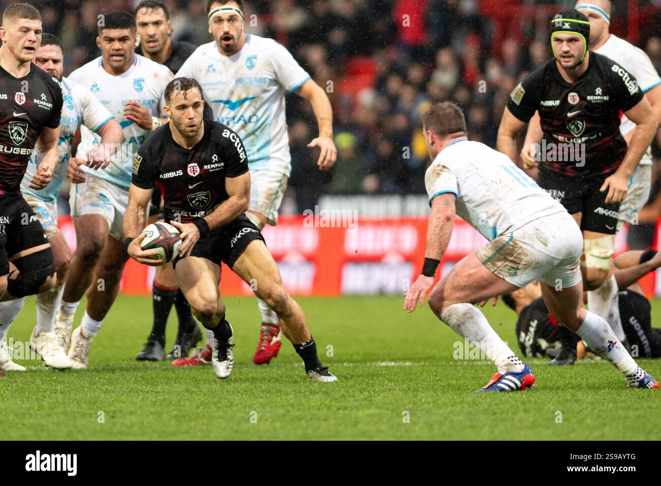 during the French championship Top 14 rugby union match between Stade ...