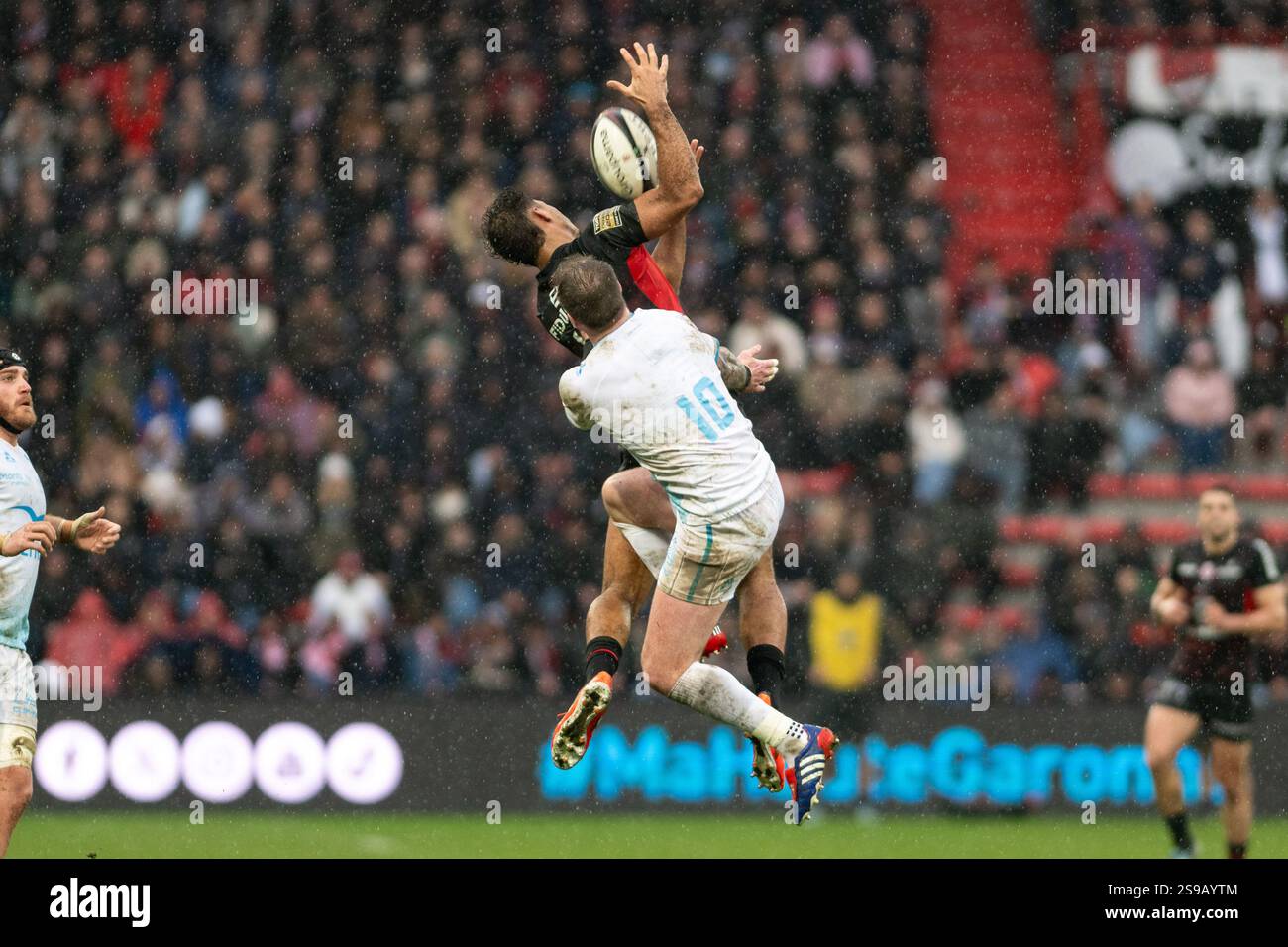 during the French championship Top 14 rugby union match between Stade ...