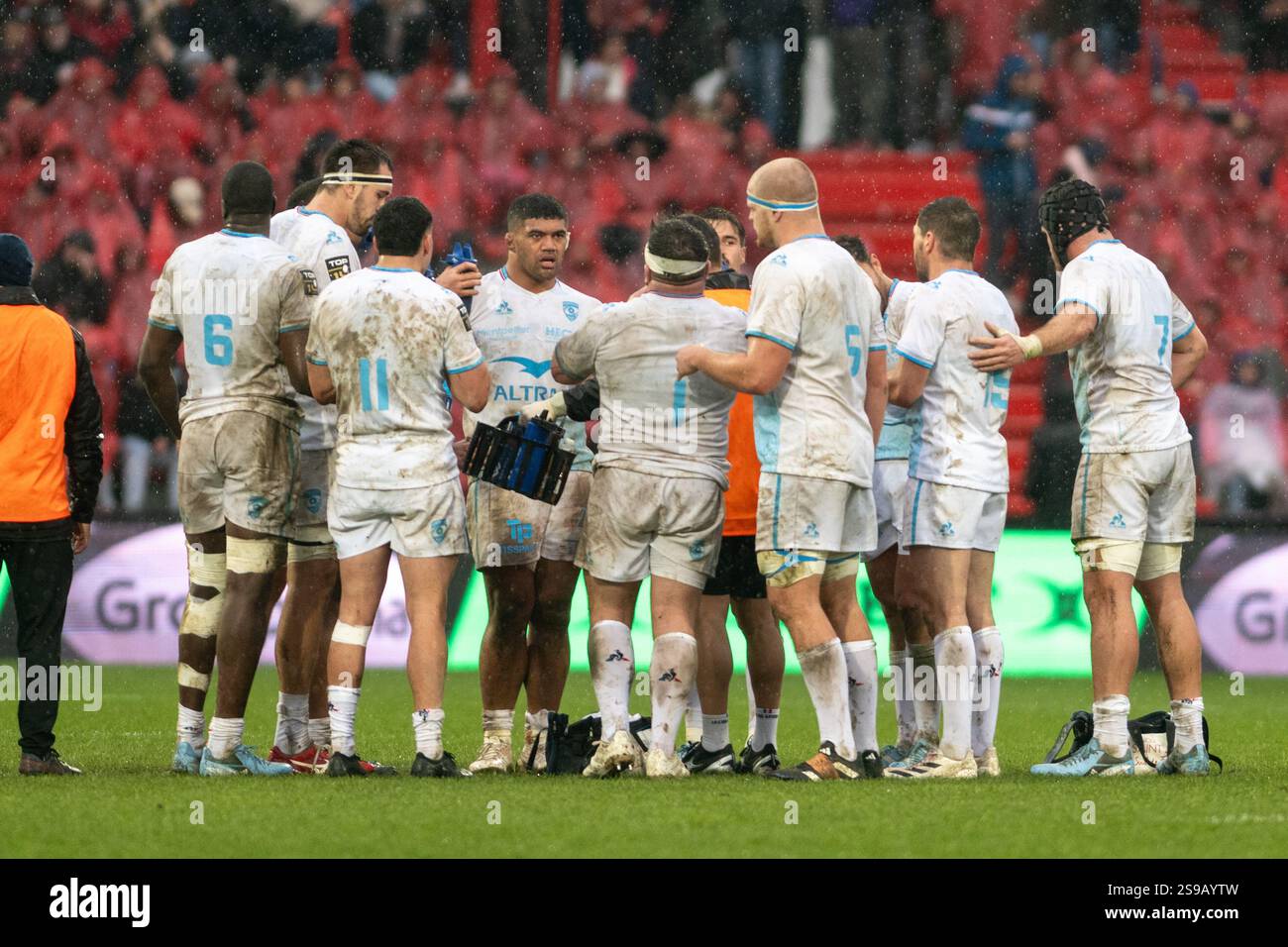 during the French championship Top 14 rugby union match between Stade ...