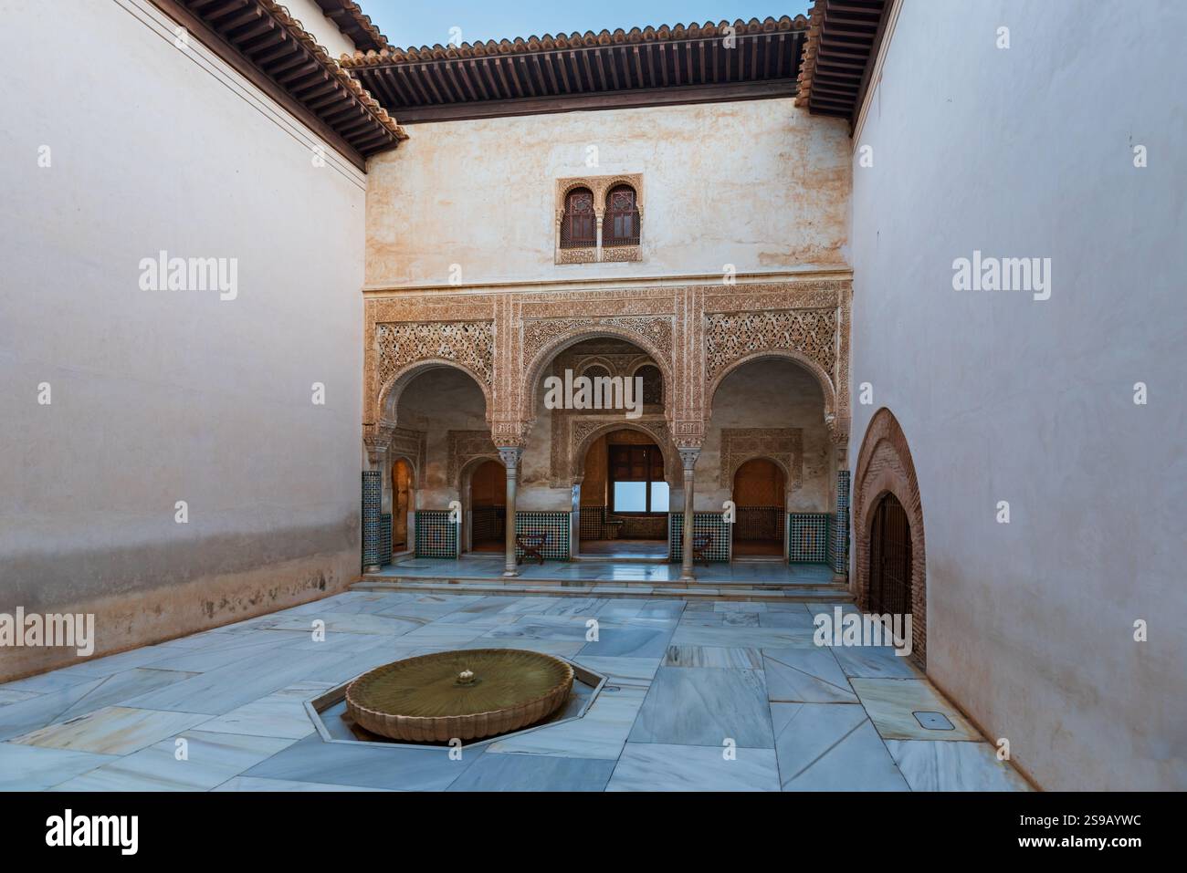 Courtyard of the Golden Room in the Nasrid Palaces of the Alhambra ...