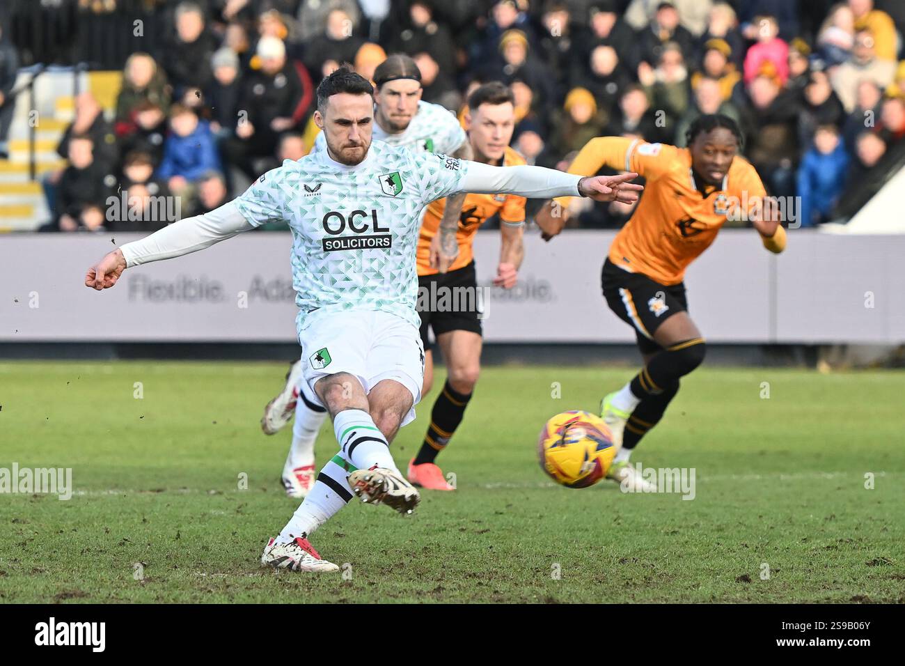 Lee Gregory (19 Mansfield) scores from penalty during the Sky Bet ...