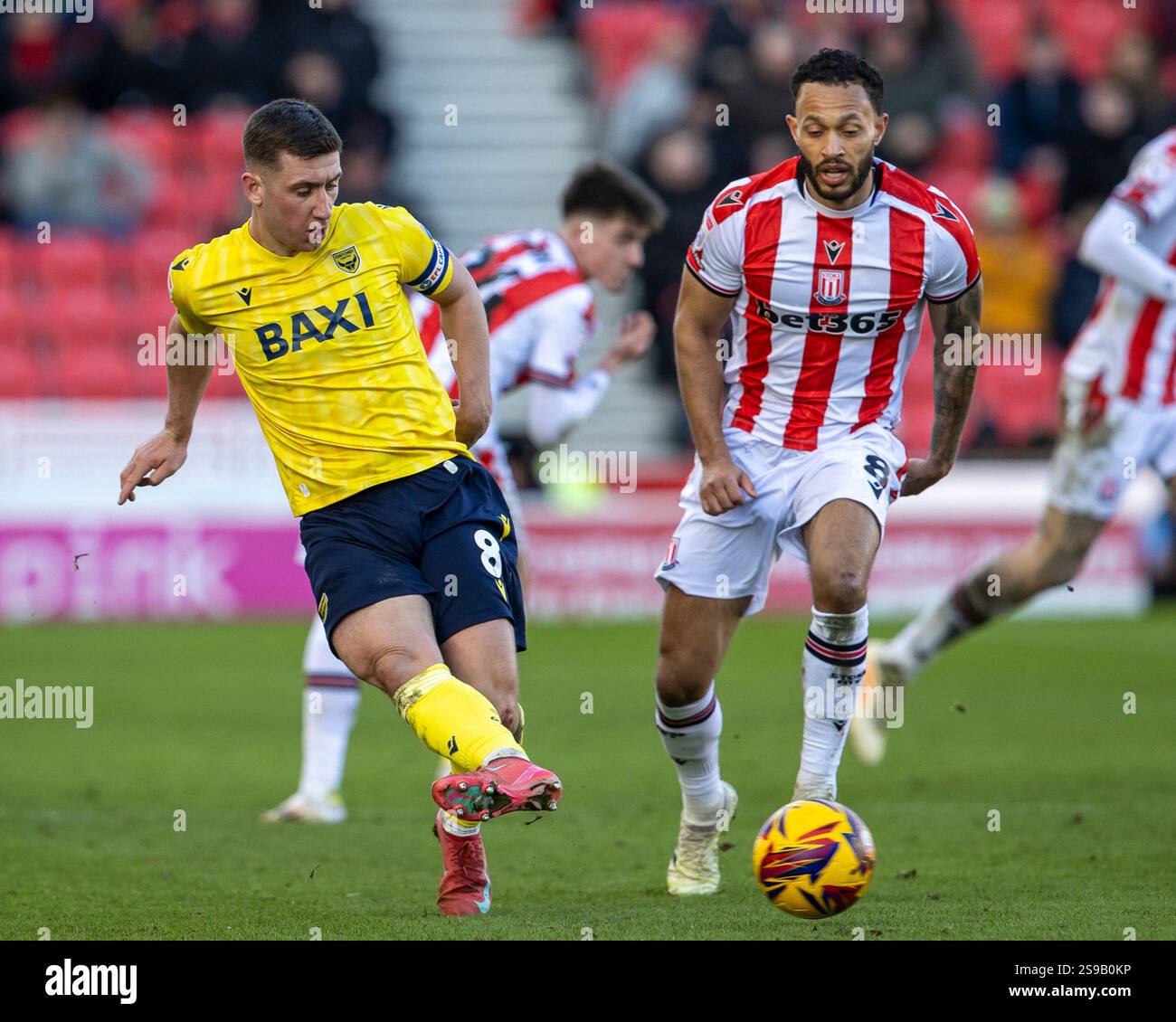25th January 2025; Bet365 Stadium, Stoke, Staffordshire, England; EFL ...