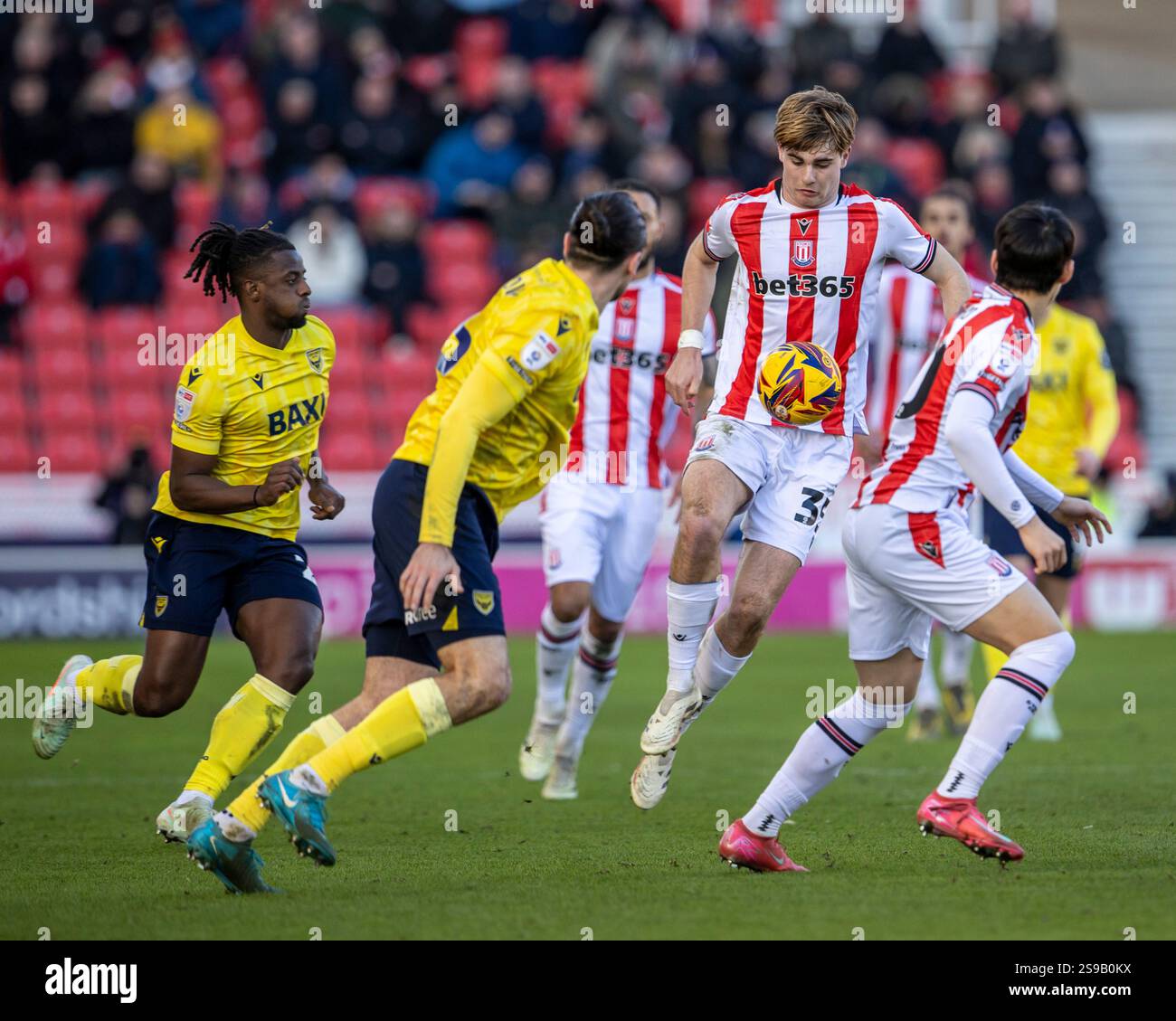 25th January 2025; Bet365 Stadium, Stoke, Staffordshire, England; EFL ...