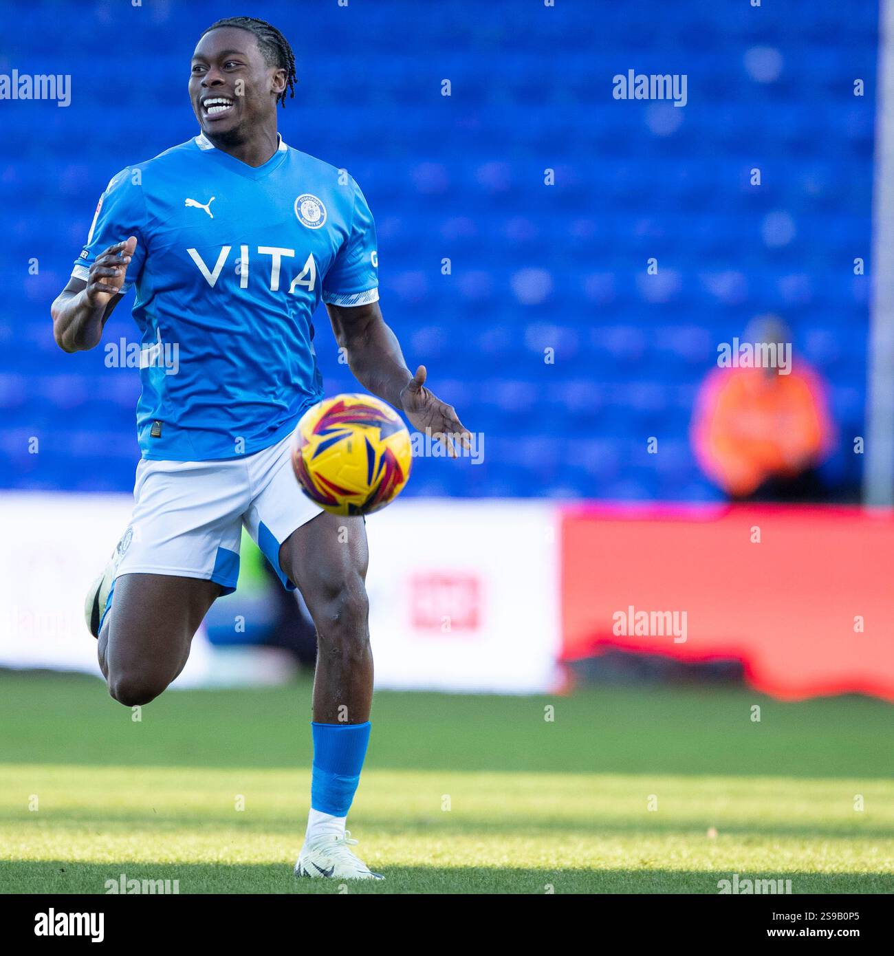 Tanto Olaofe #9 of Stockport County F.C. during the Sky Bet League 1 ...