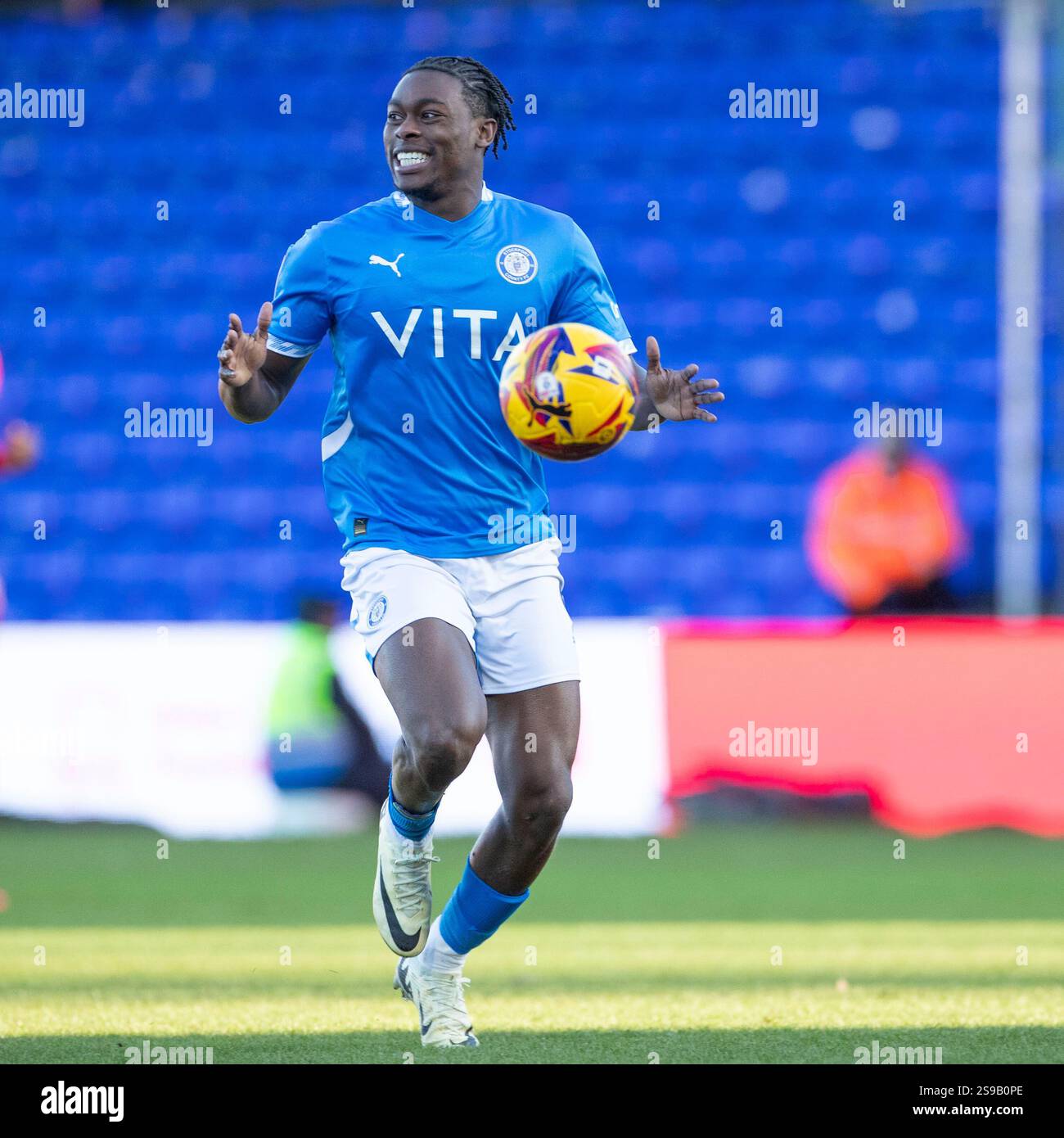 Tanto Olaofe #9 of Stockport County F.C. during the Sky Bet League 1 ...