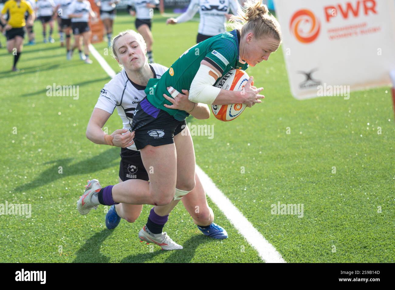 London, UK, 25th January 2025. Ealing Trailfinders wing Liz Musgrove ...