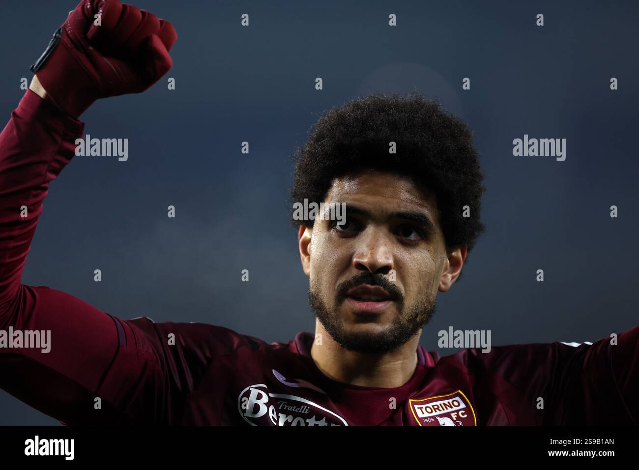 Saul Coco of Torino Fc celebrates at the end of the Serie A match ...