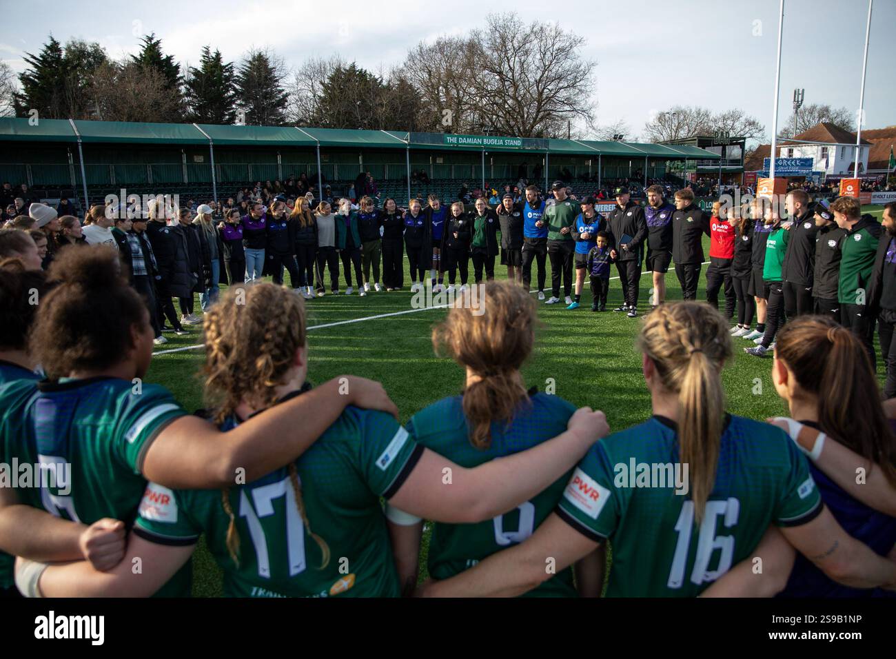 London, UK, 25th January 2025. Ealing Trailfinders celebrate their win ...