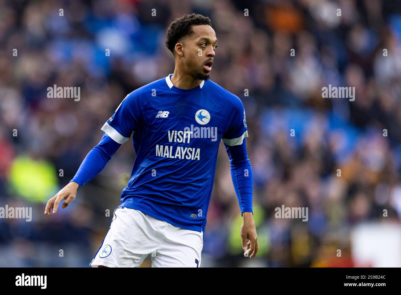 Chris Willock of Cardiff City in action. EFL Skybet championship match, Cardiff city v Derby ...