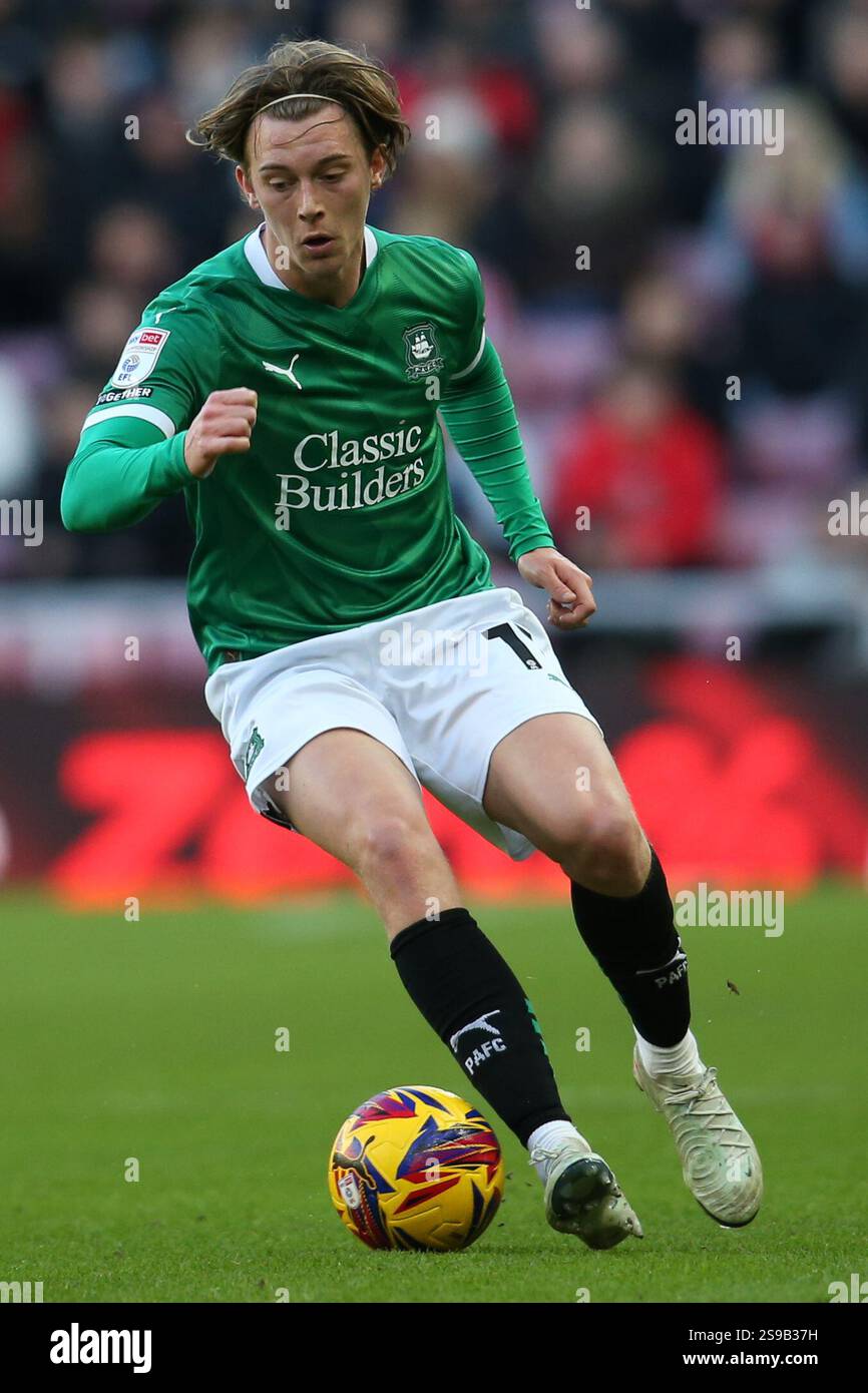 Plymouth Argyle's Callum Wright during the Sky Bet Championship match between Sunderland and ...