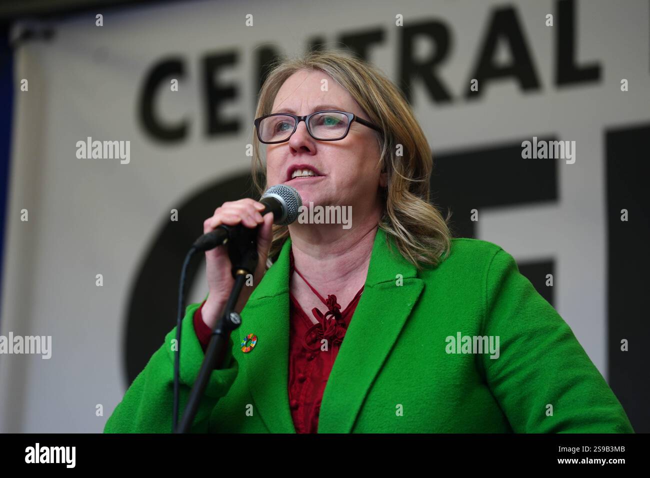 Senator Alice-Mary Higgins speaking after a national march for ...