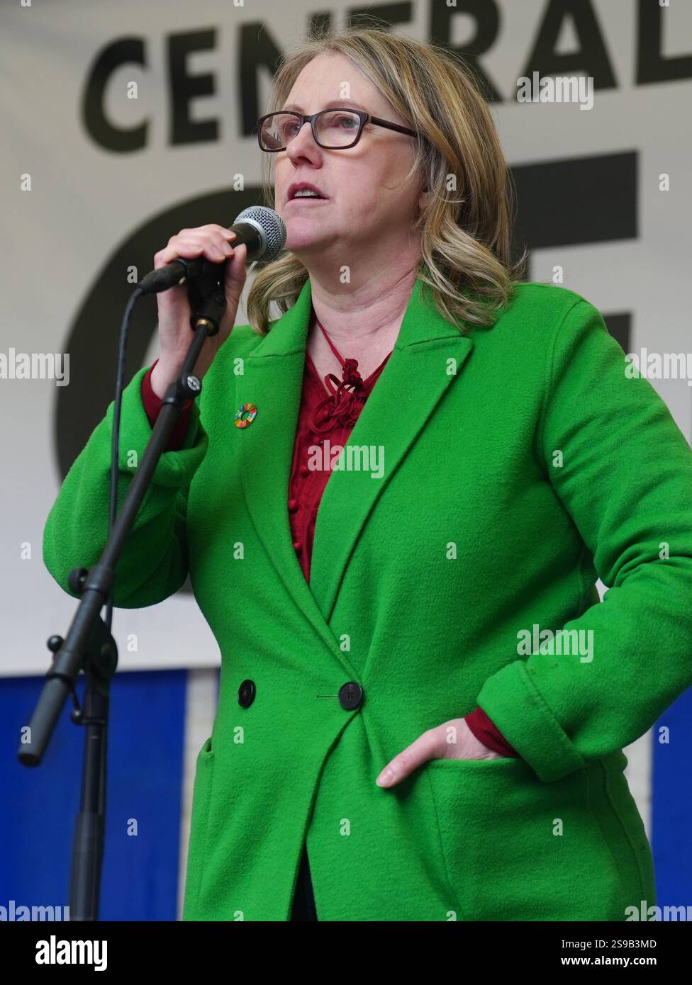 Senator Alice-Mary Higgins speaking after a national march for ...