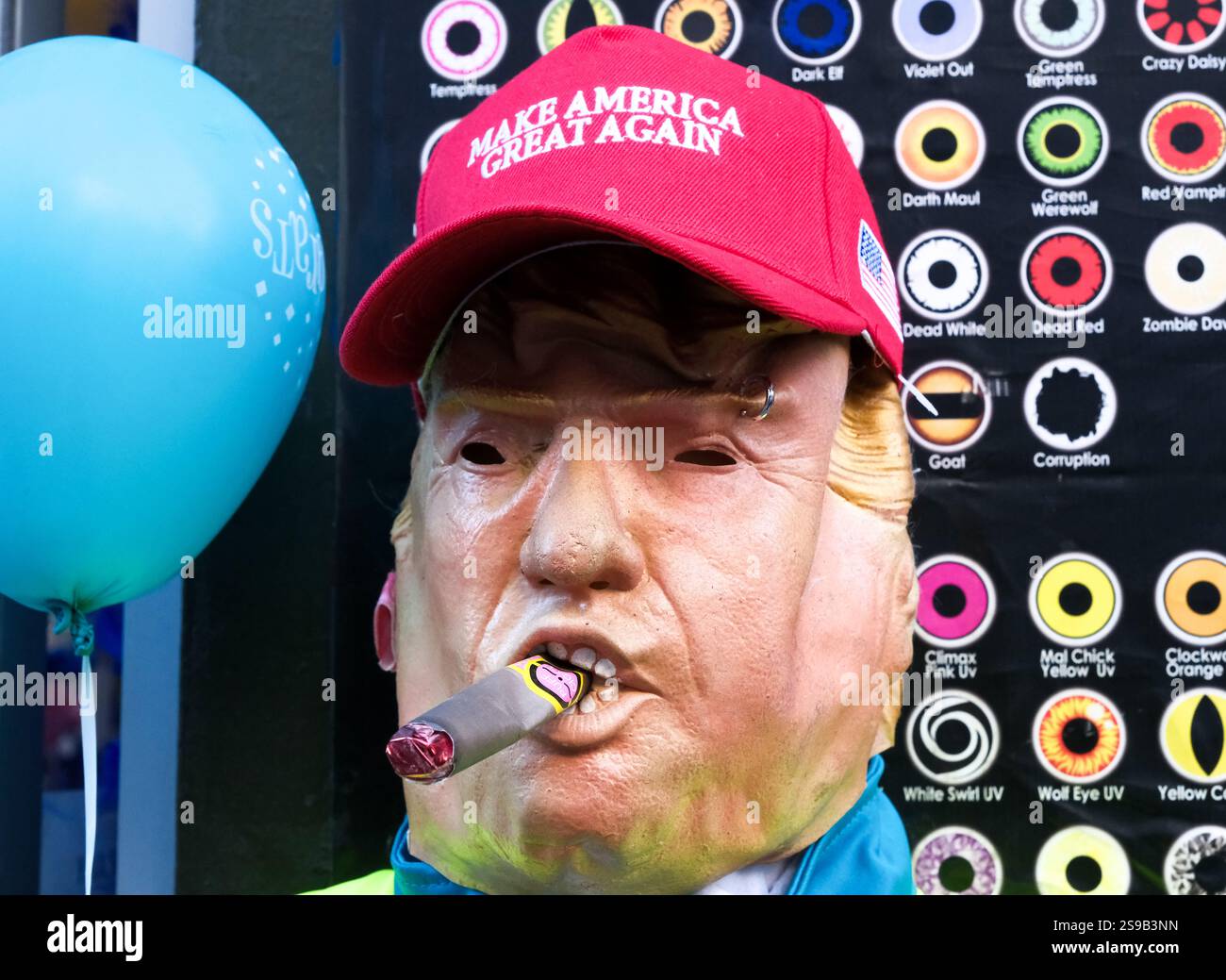 Soho, London, UK. 25th Jan 2025. Masks of President Donald Trump at a ...