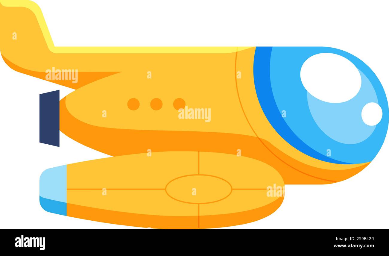 Cartoon airplane flying in the sky, featuring a vibrant yellow body ...