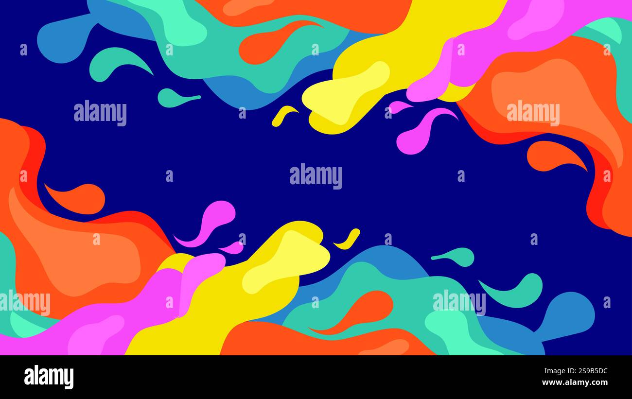 Dynamic splashes of color Stock Vector Images - Alamy