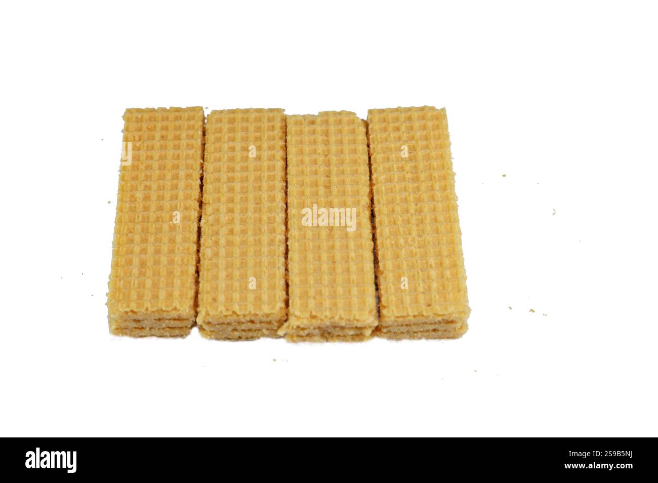 layers of wafer biscuits filled with creamy vanilla, a wafer is a crisp ...