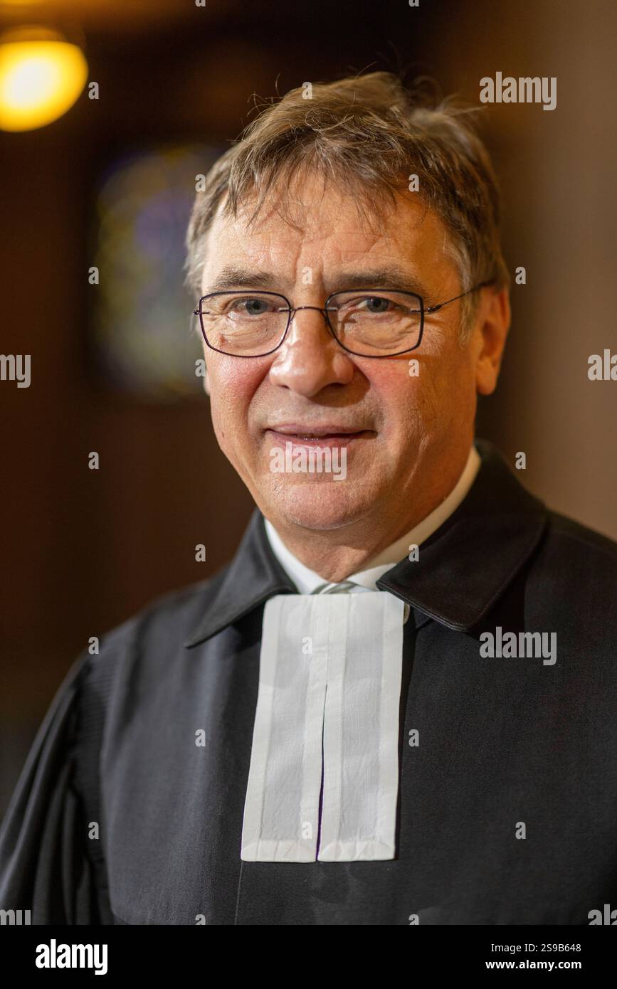 PRODUCTION - 25 January 2025, Hesse, Wiesbaden: Protestant theologian ...