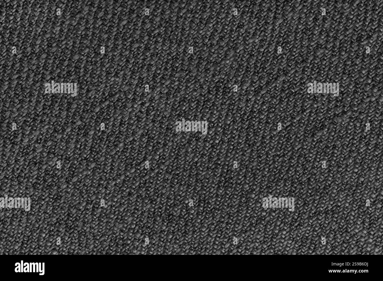 Black Jacquard fabric with diagonal woven, coarse weave texture ...