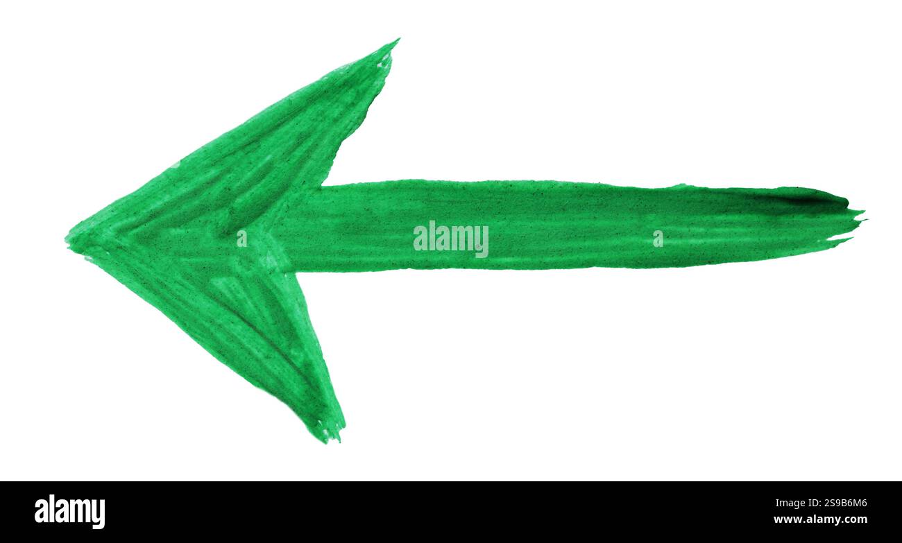 Green watercolor arrow on Cut Out Stock Images & Pictures - Alamy
