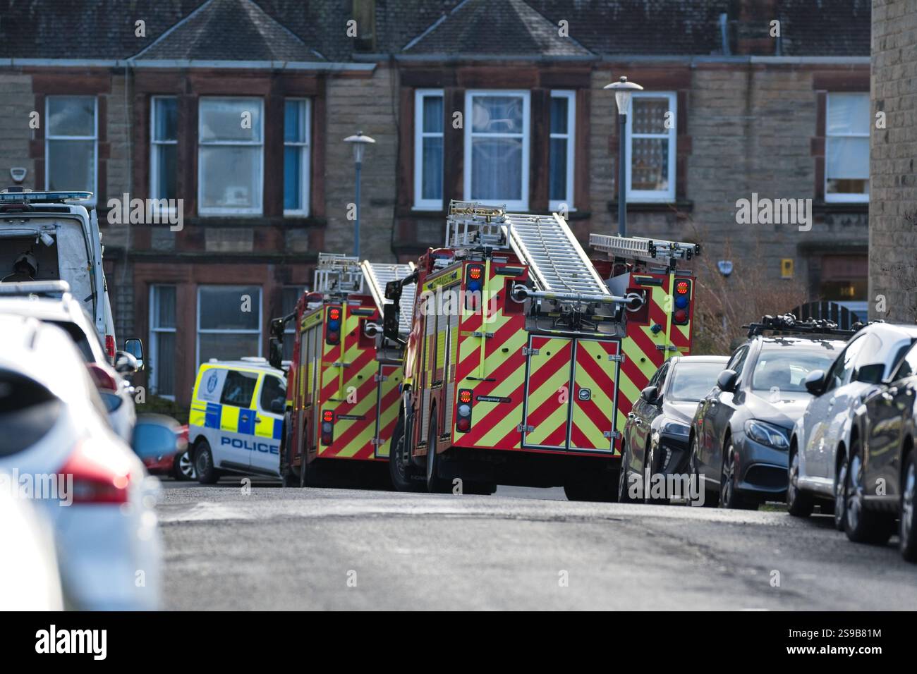 Edinburgh,Scotland. Saturday 25th January, 2025. Emergency services ...