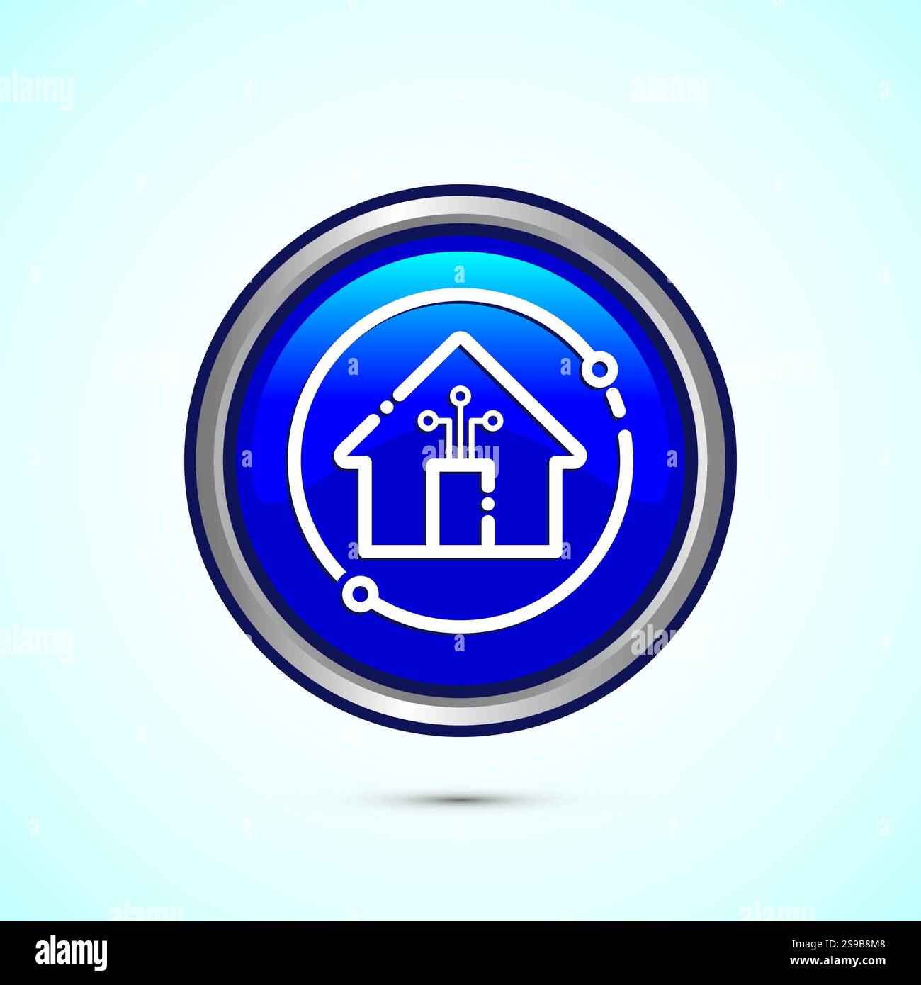 Smart house icon design illustration, Smart home technology and ...