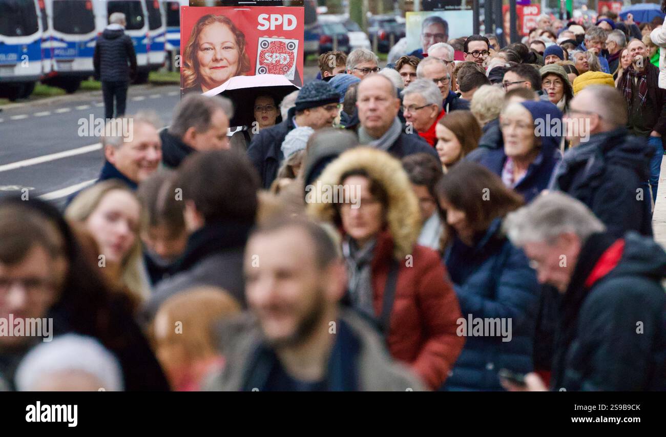 Wiesbaden, Germany. January 25, 2025. German citizens attend an event ...