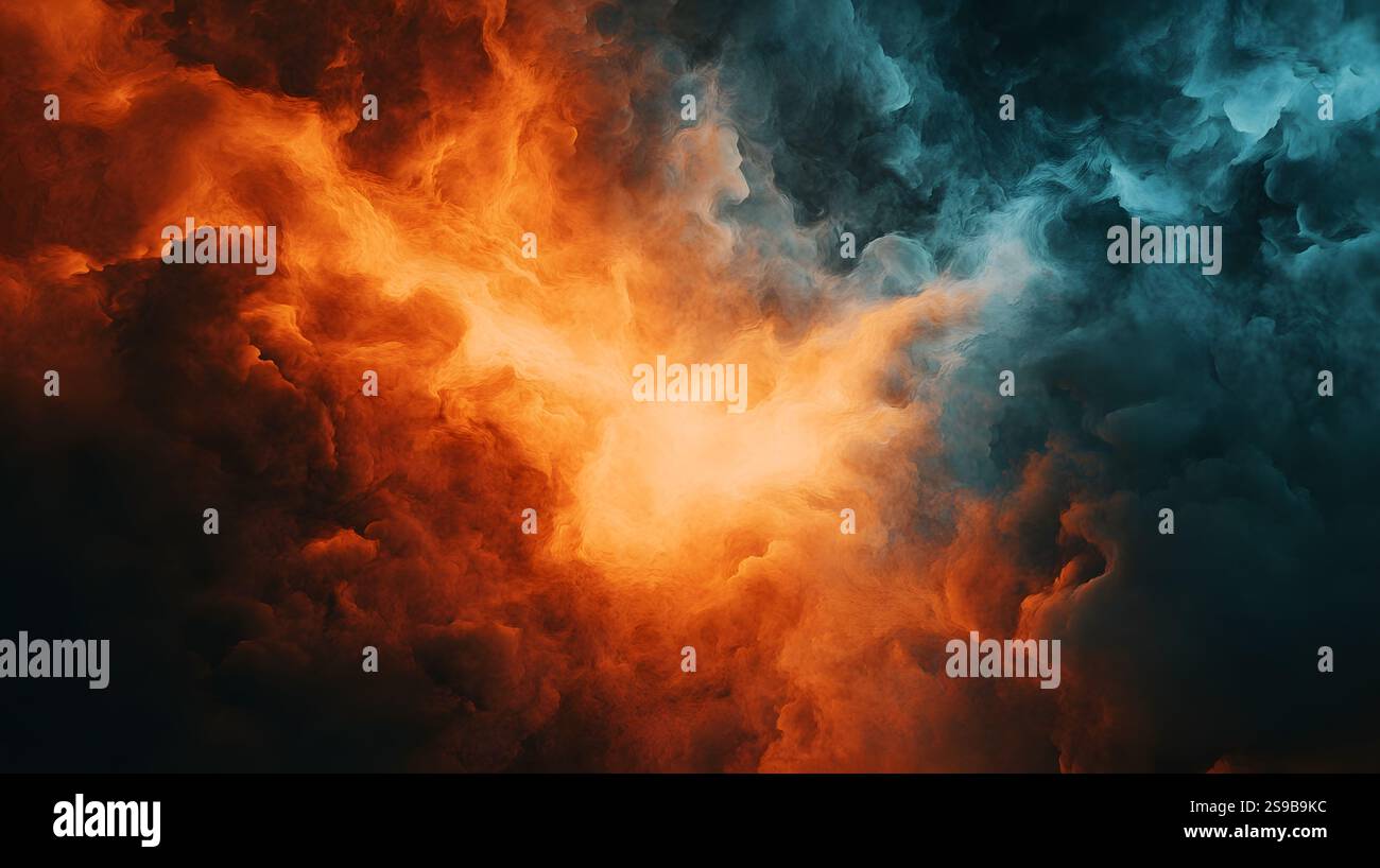 Dramatic digital of a mythical phoenix creature reborn in an explosive ...