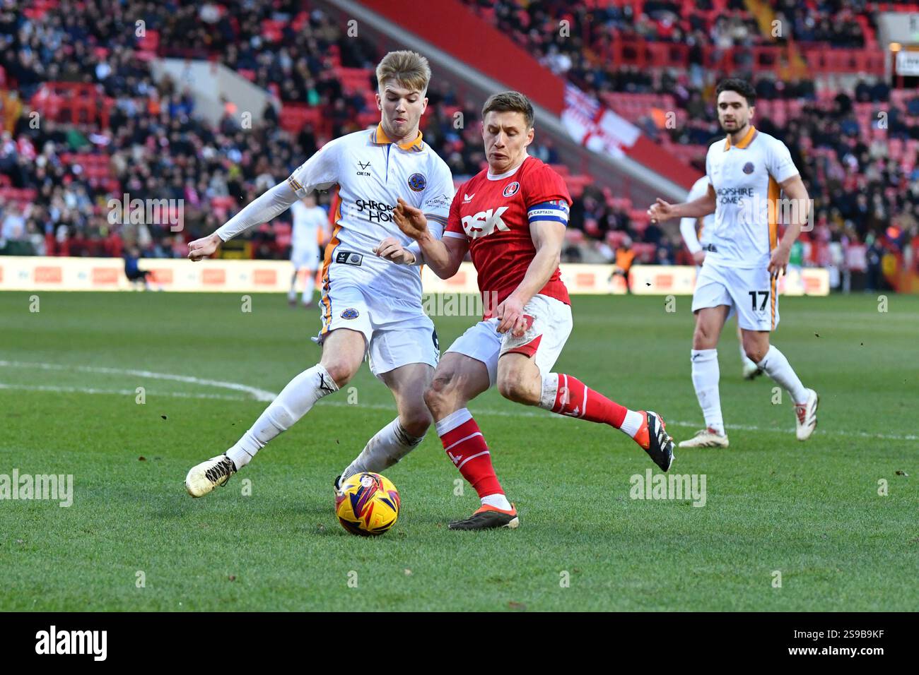 London, England. 25th Jan 2025. Greg Docherty and Josh Feeney during ...