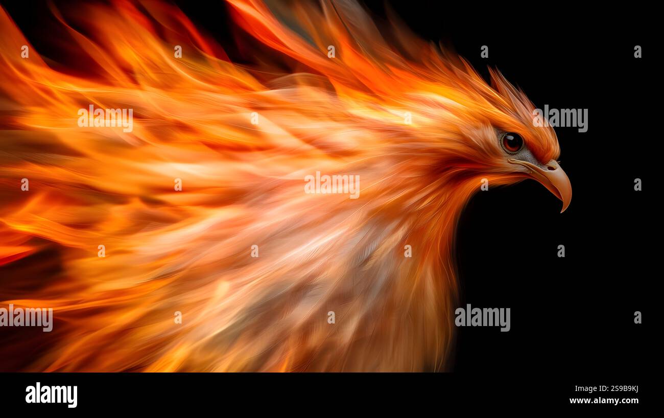 Magnificent Mythical Phoenix Reborn from the Ashes in an Explosion of ...