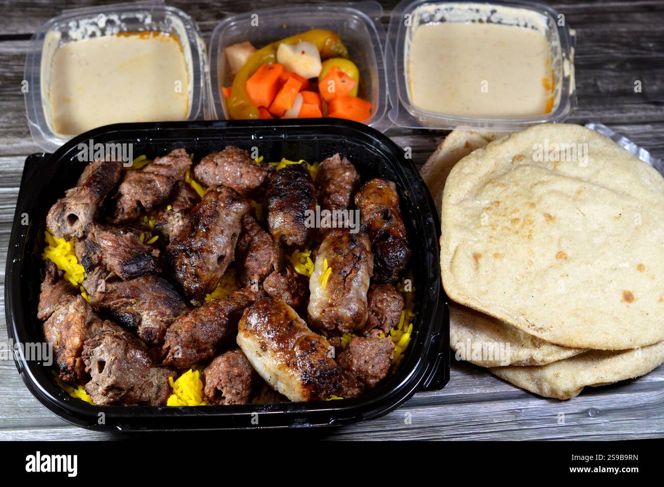 Traditional Eastern food beef Kofta, kebab and tarb kofta shish which ...