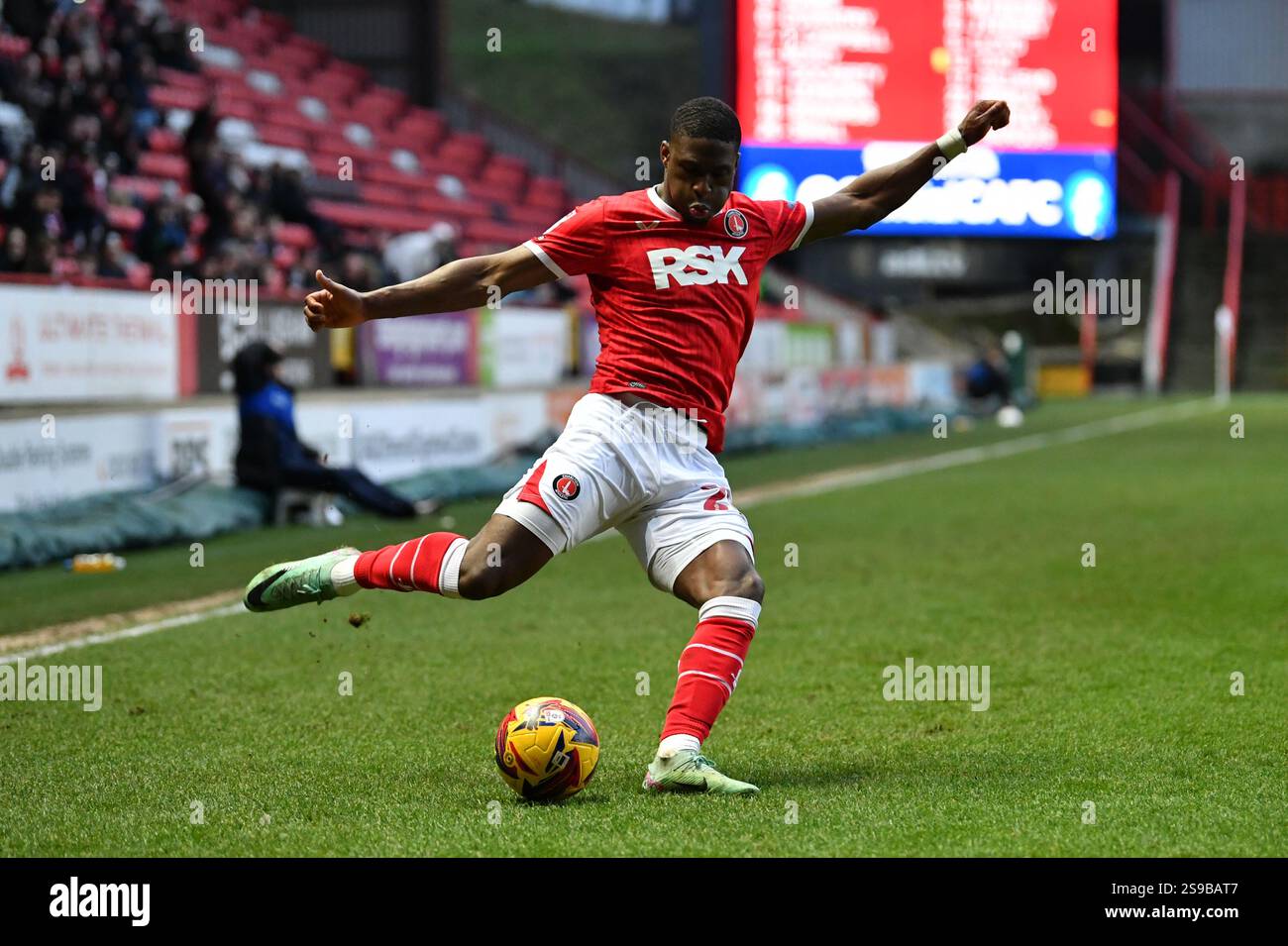 London, England. 25th Jan 2025. Thierry Small during the Sky Bet EFL ...