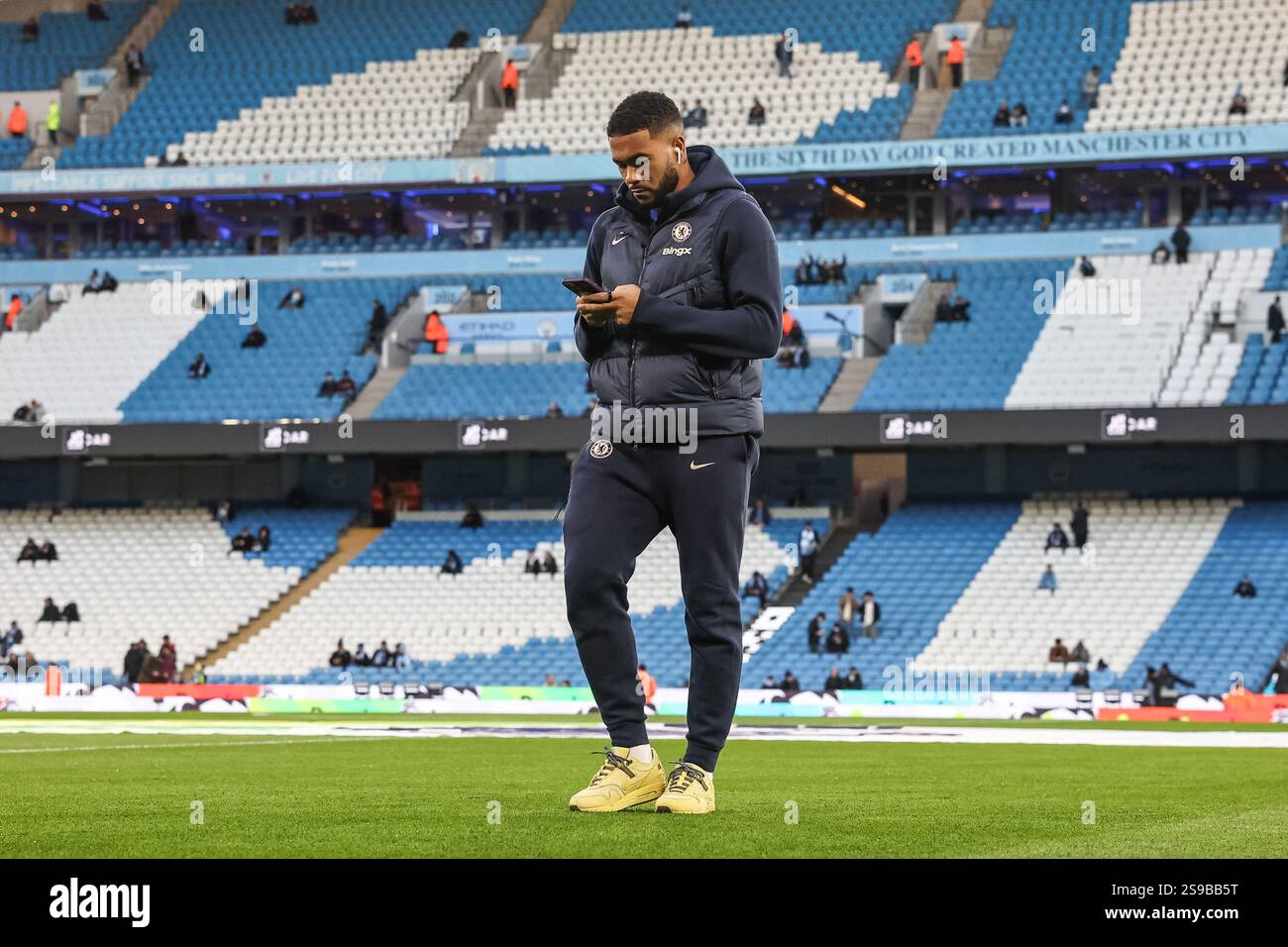 Reece James of Chelsea arrives during the Premier League match ...