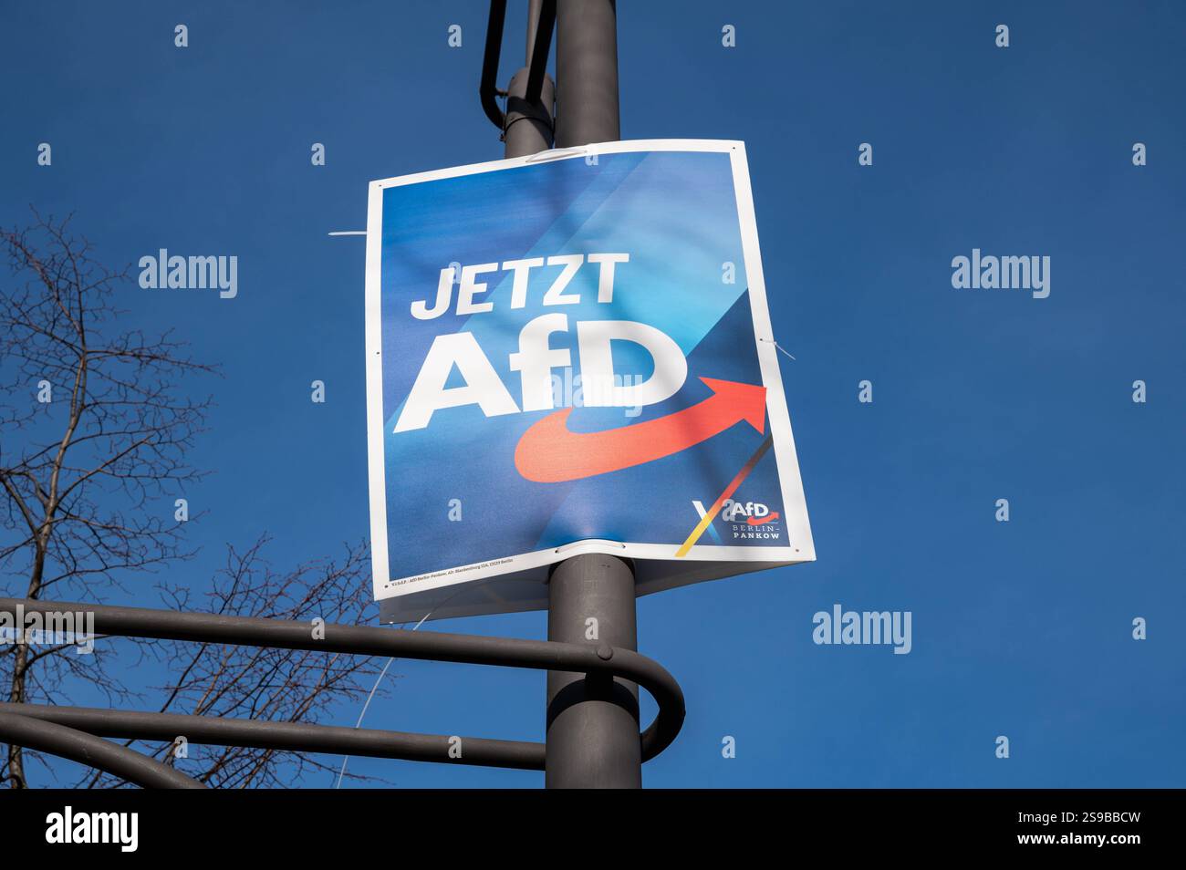 24.01.2025, Berlin, Deutschland, Europa - Ein Wahlplakat der ...