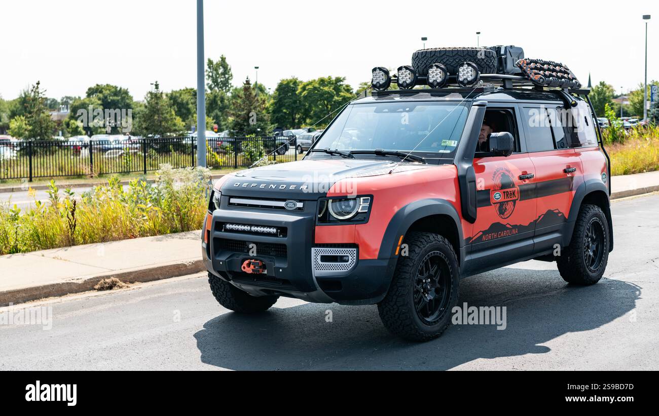 Chicago, Illinois, USA - September 08, 2024: 2022 Land Rover Defender ...