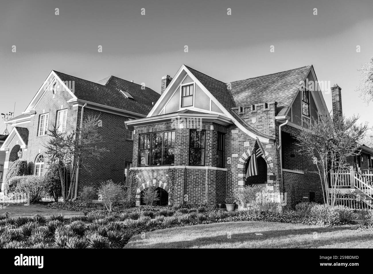 view of luxury upscale residential neighborhood community street ...