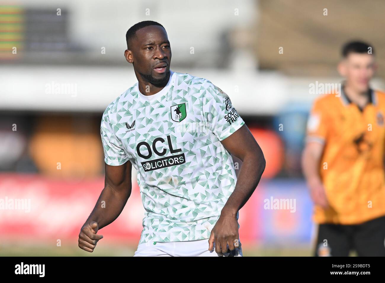 Lucas Akins (7 Mansfield) looks on during the Sky Bet League 1 match ...