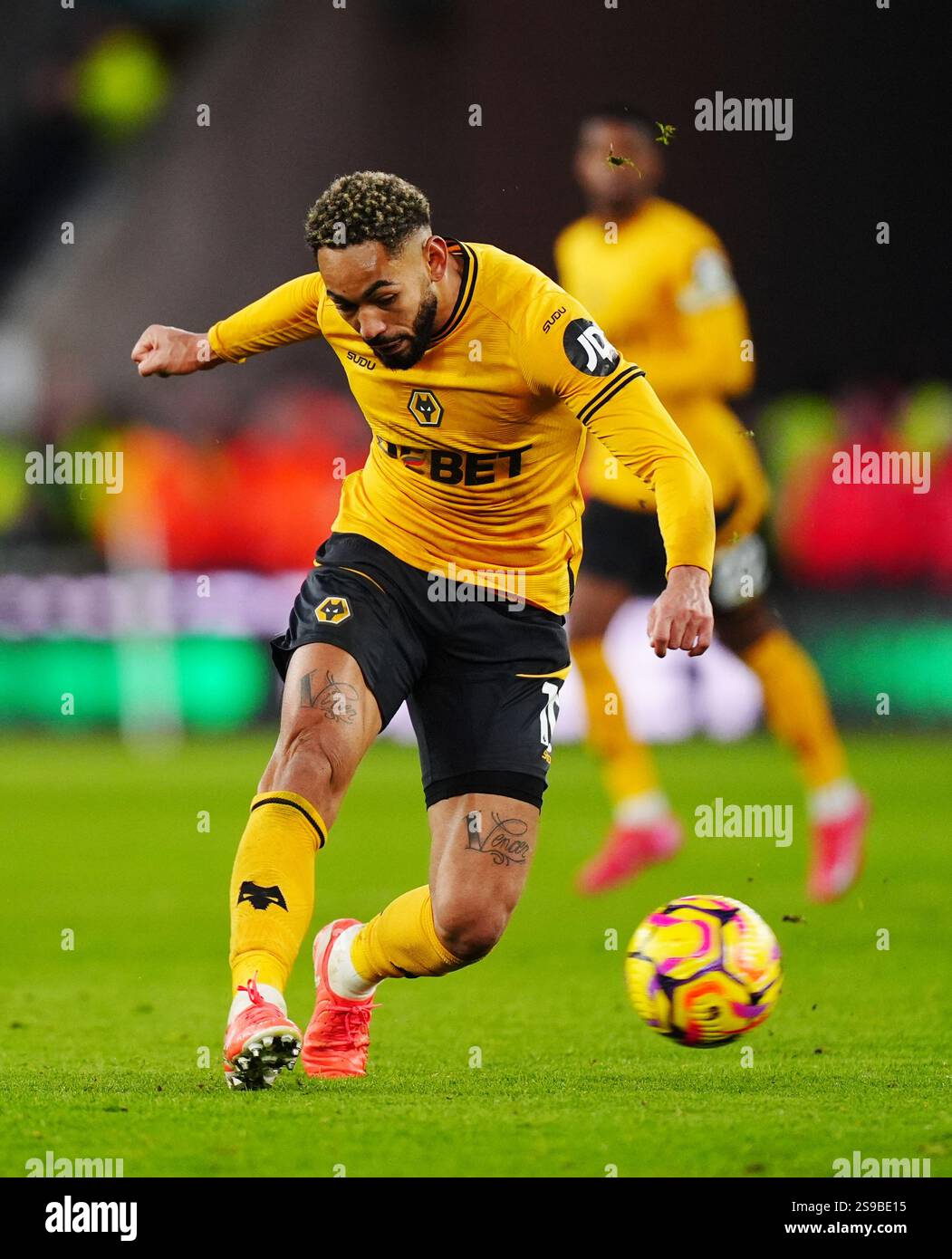 Wolverhampton Wanderers' Matheus Cunha during the Premier League match ...
