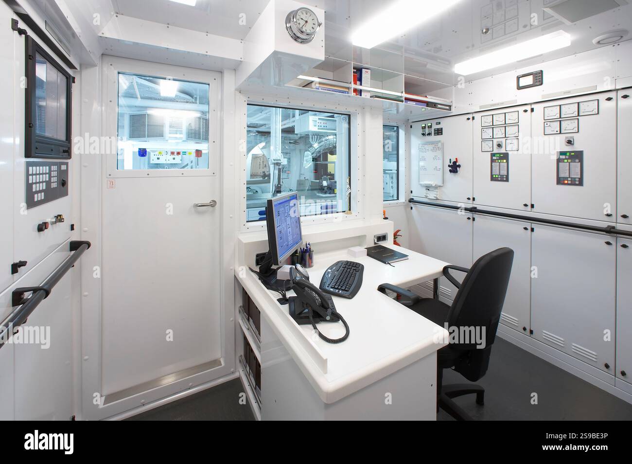 Technological monitoring control center room hi-res stock photography ...