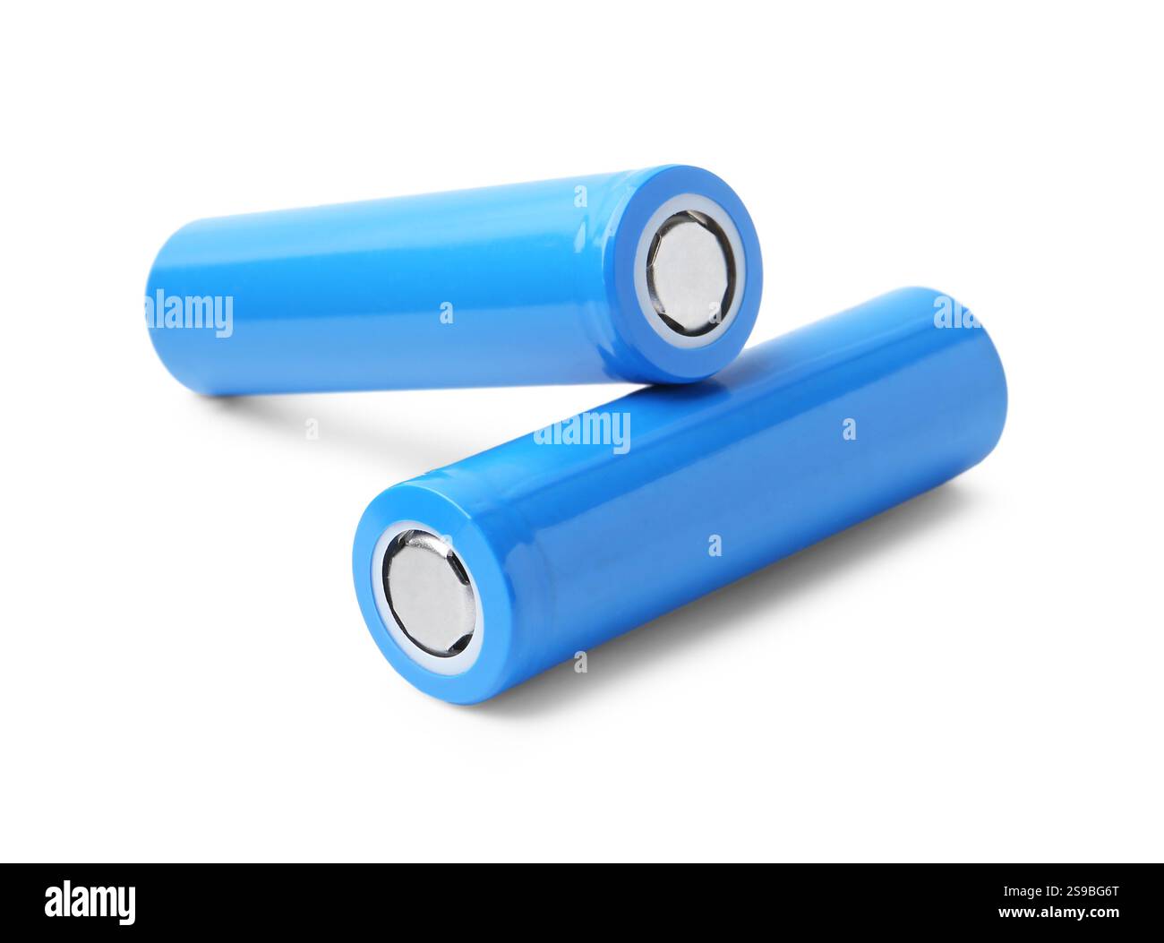 Two AA cell batteries isolated on white Stock Photo - Alamy