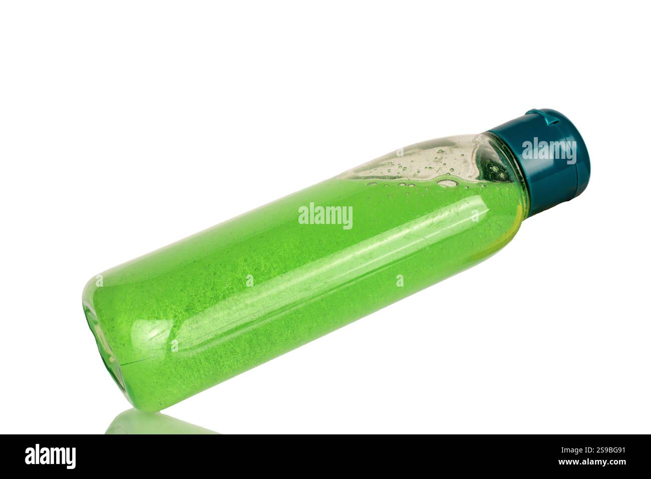 One plastic shampoo package, macro, isolated on white background Stock ...