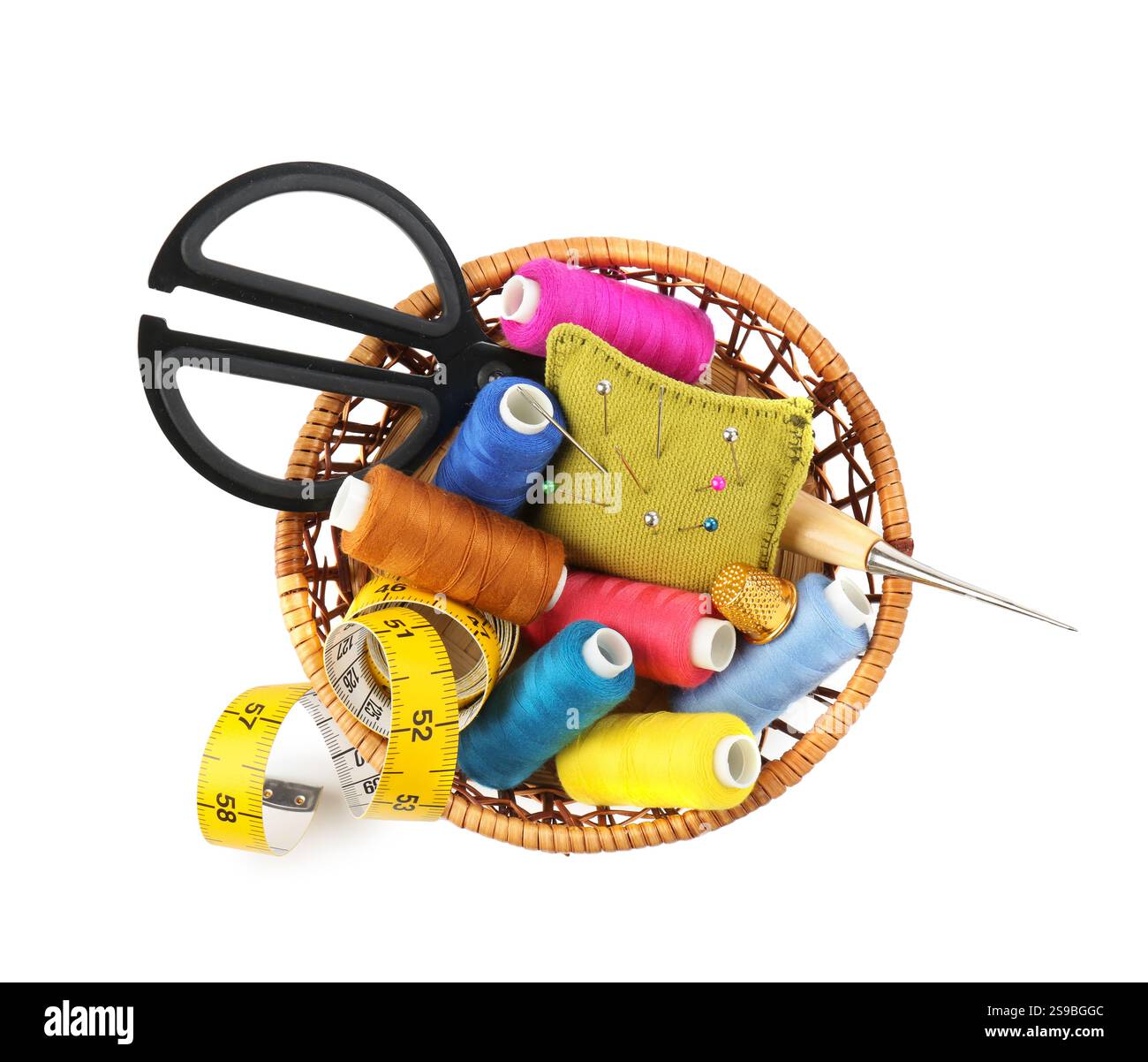 Material sewing in white Cut Out Stock Images & Pictures - Alamy