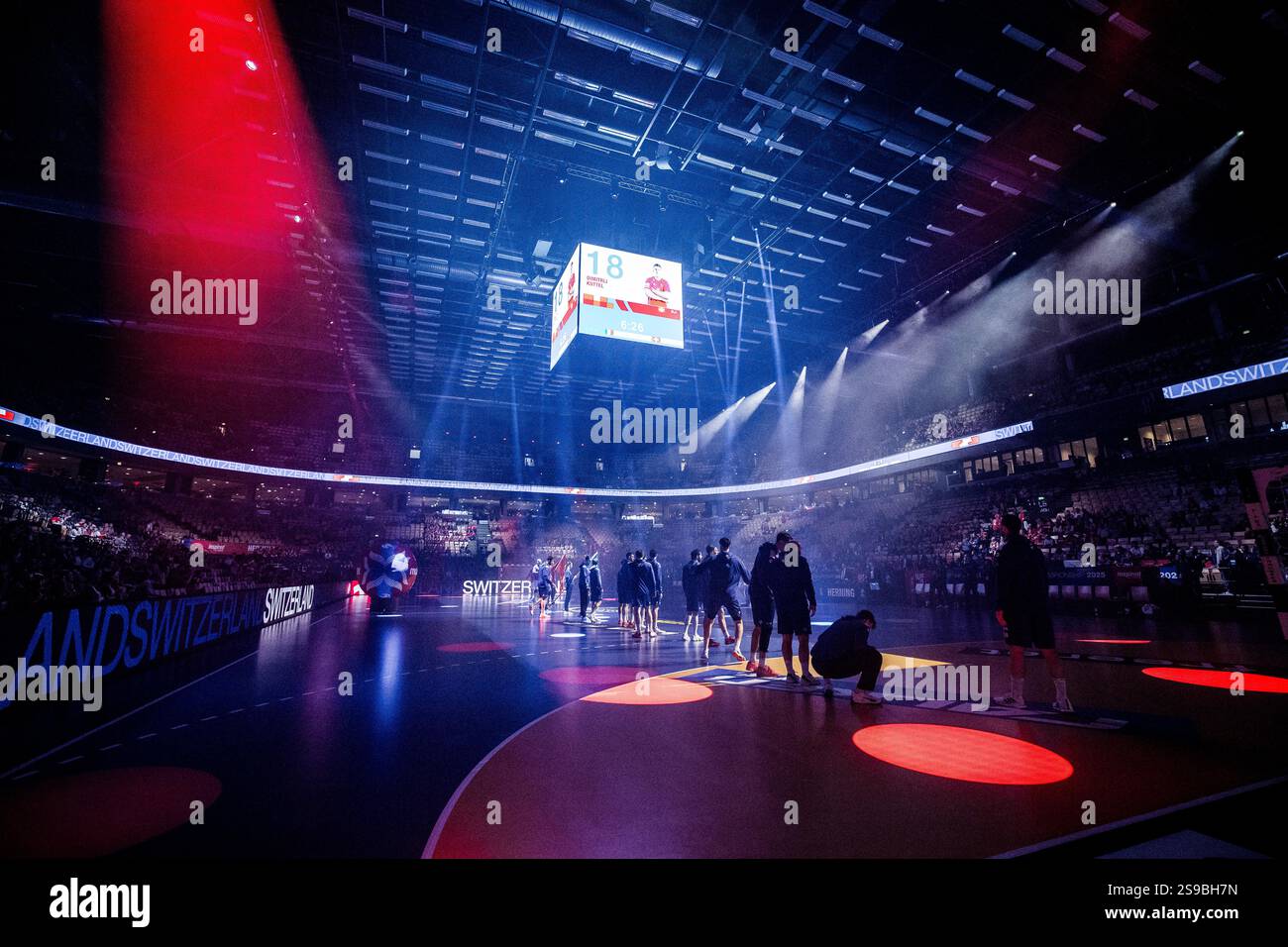 Herning, Denmark. 25th, January 2025. The Jyske Bank Boxen arena is ...