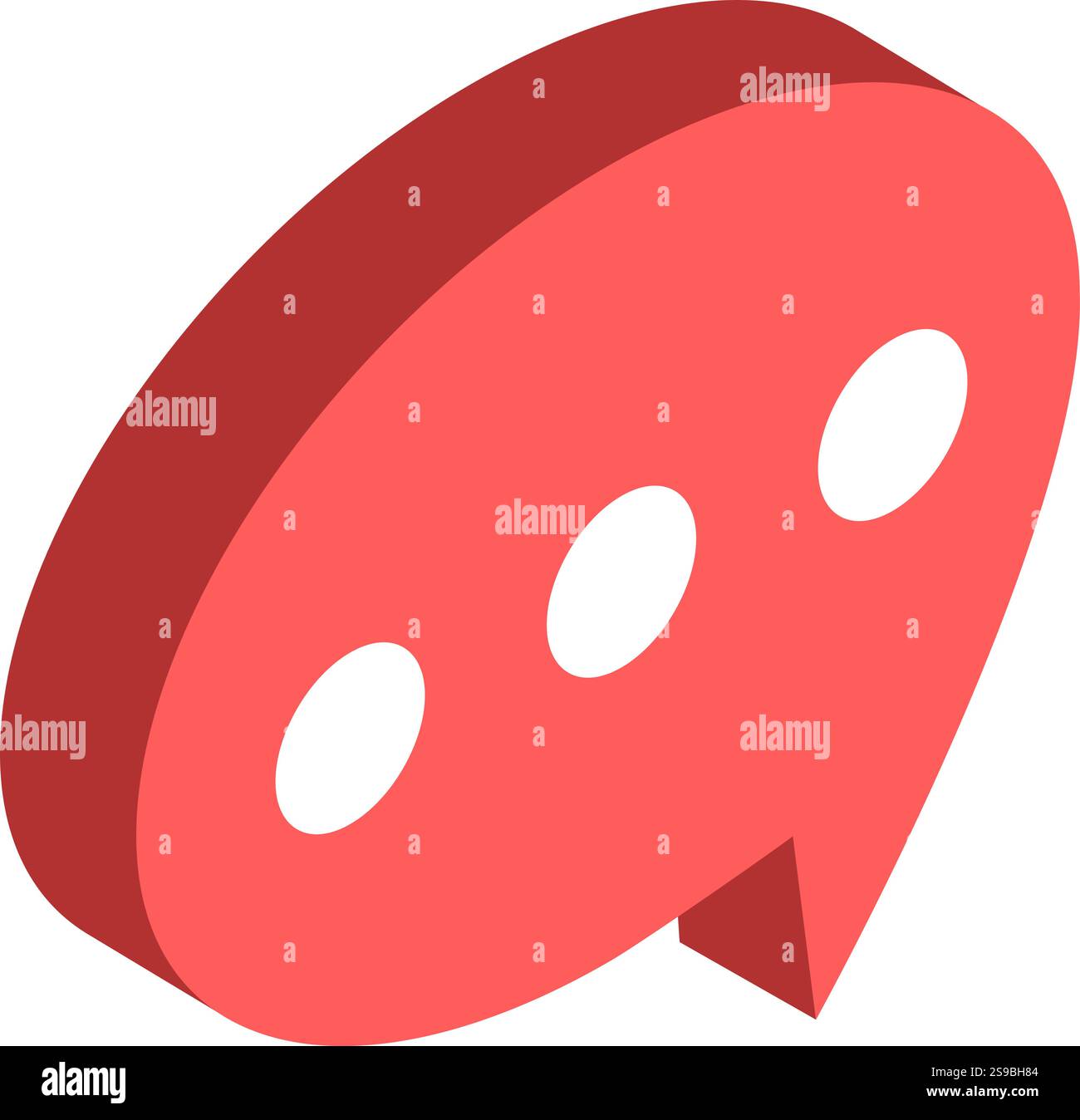 Red speech bubble with three dots is sending a message, representing ongoing communication or ...